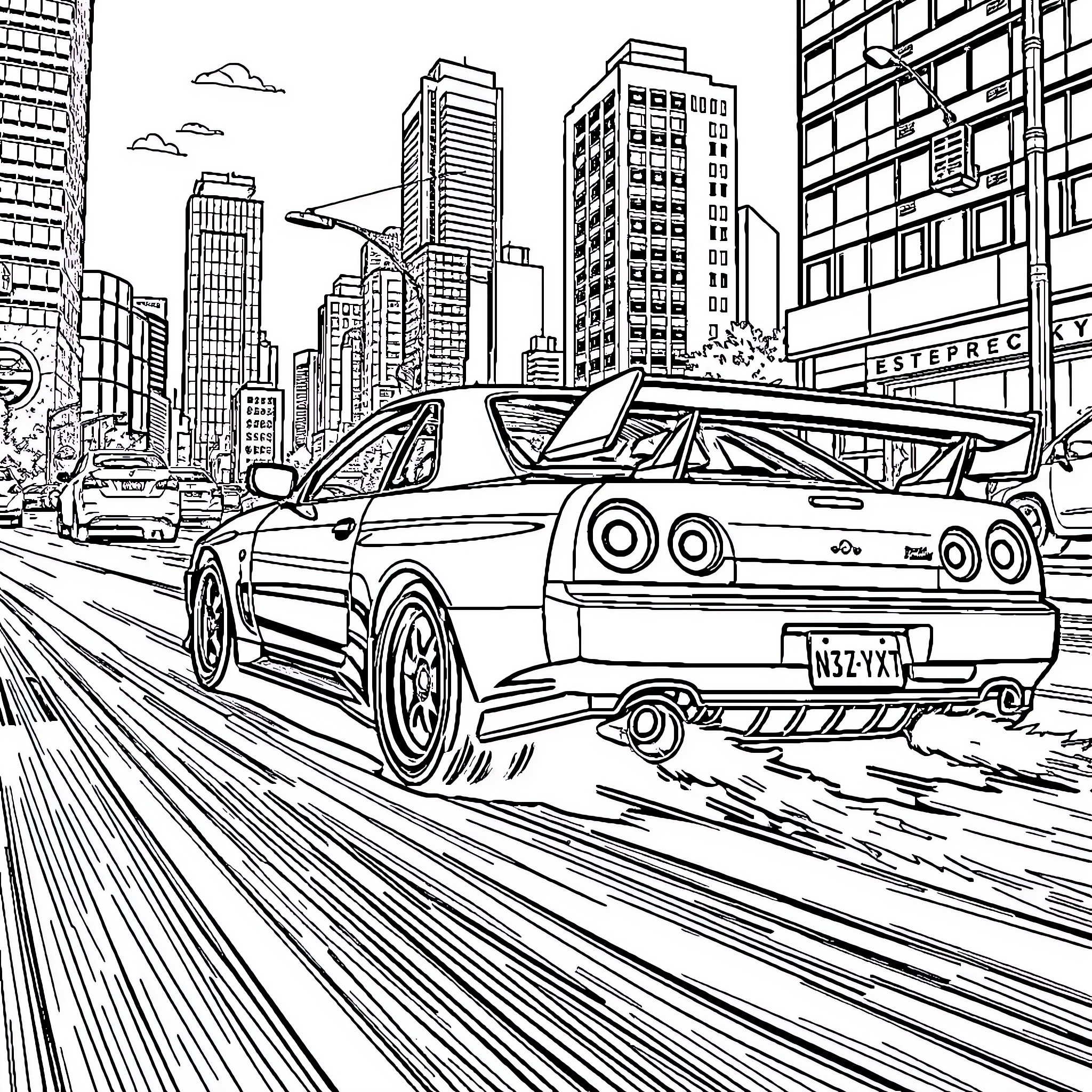 Best Nissan Skyline Coloring Pages (Free Printable PDF)