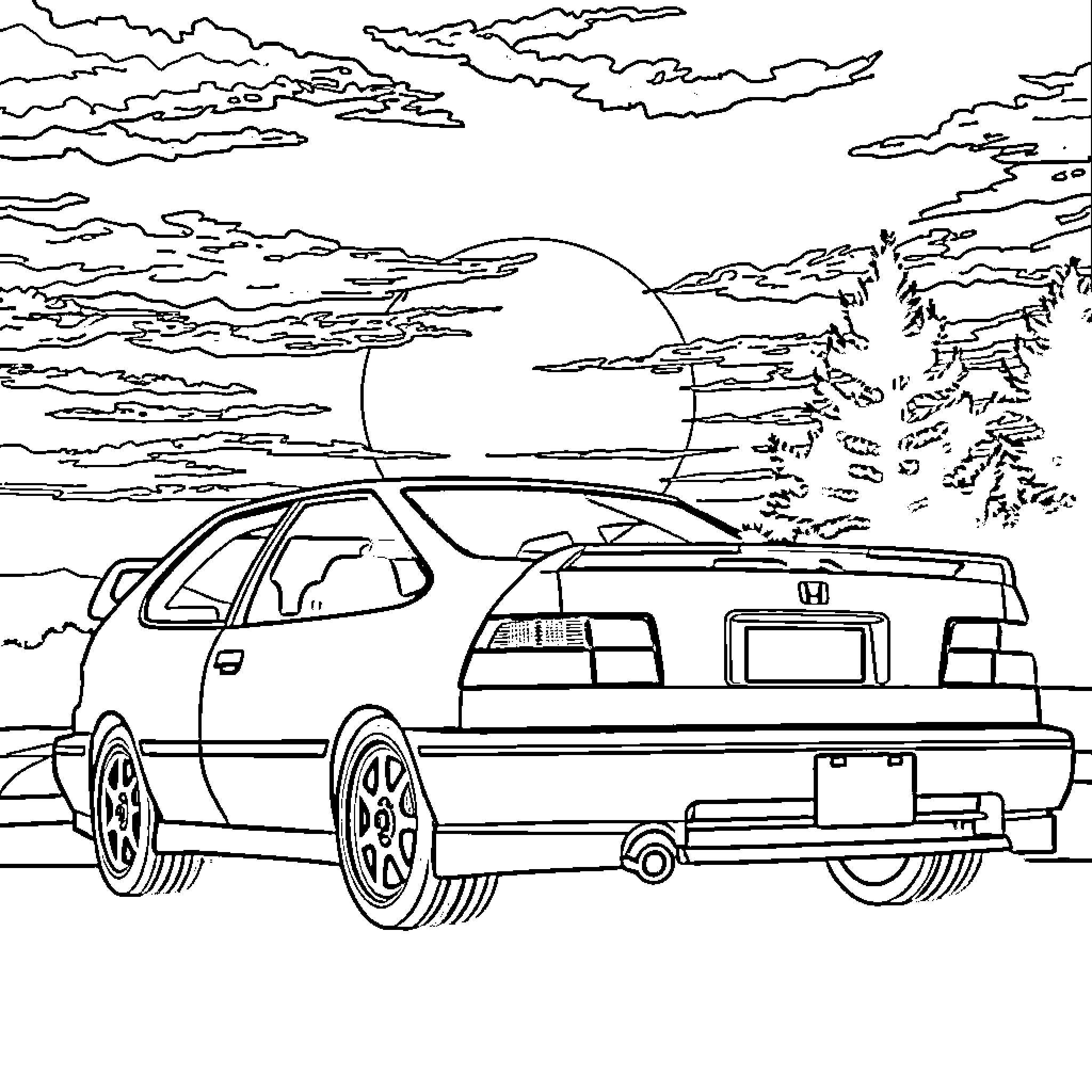 Best Honda Civic Coloring Pages (Free Printable PDF)