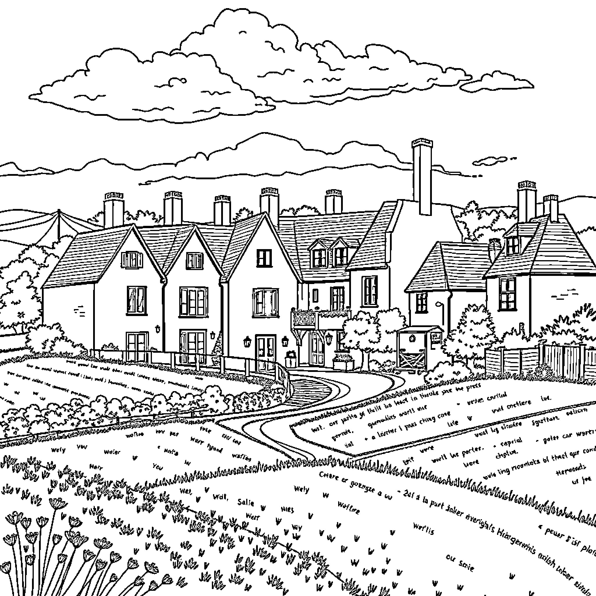 Best Village Coloring Pages (Free Printable PDF)