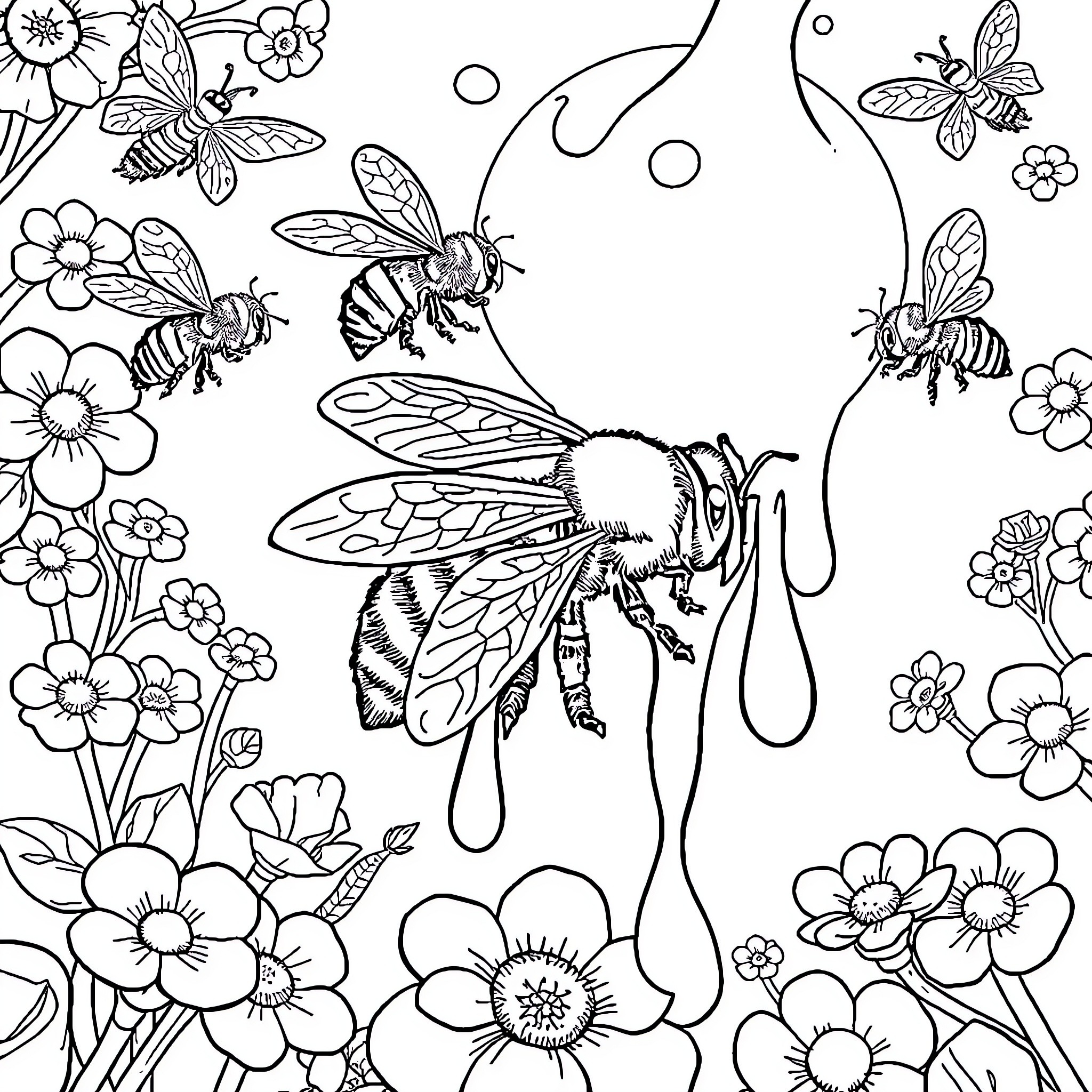 185 Best Bee Coloring Pages (Free Printable PDFs)
