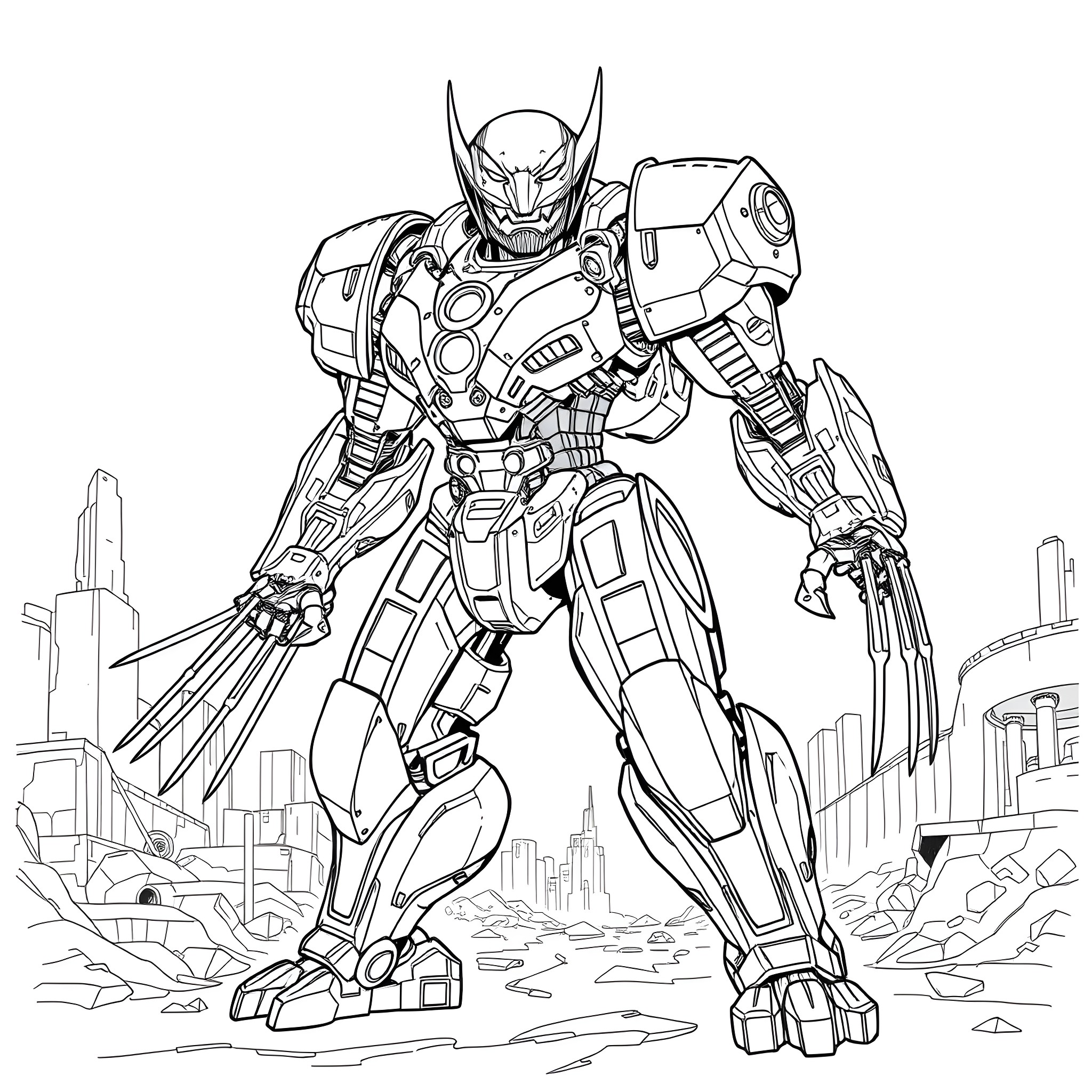 7 Best Mecha Wolverine Coloring Pages (Free Printable PDFs)