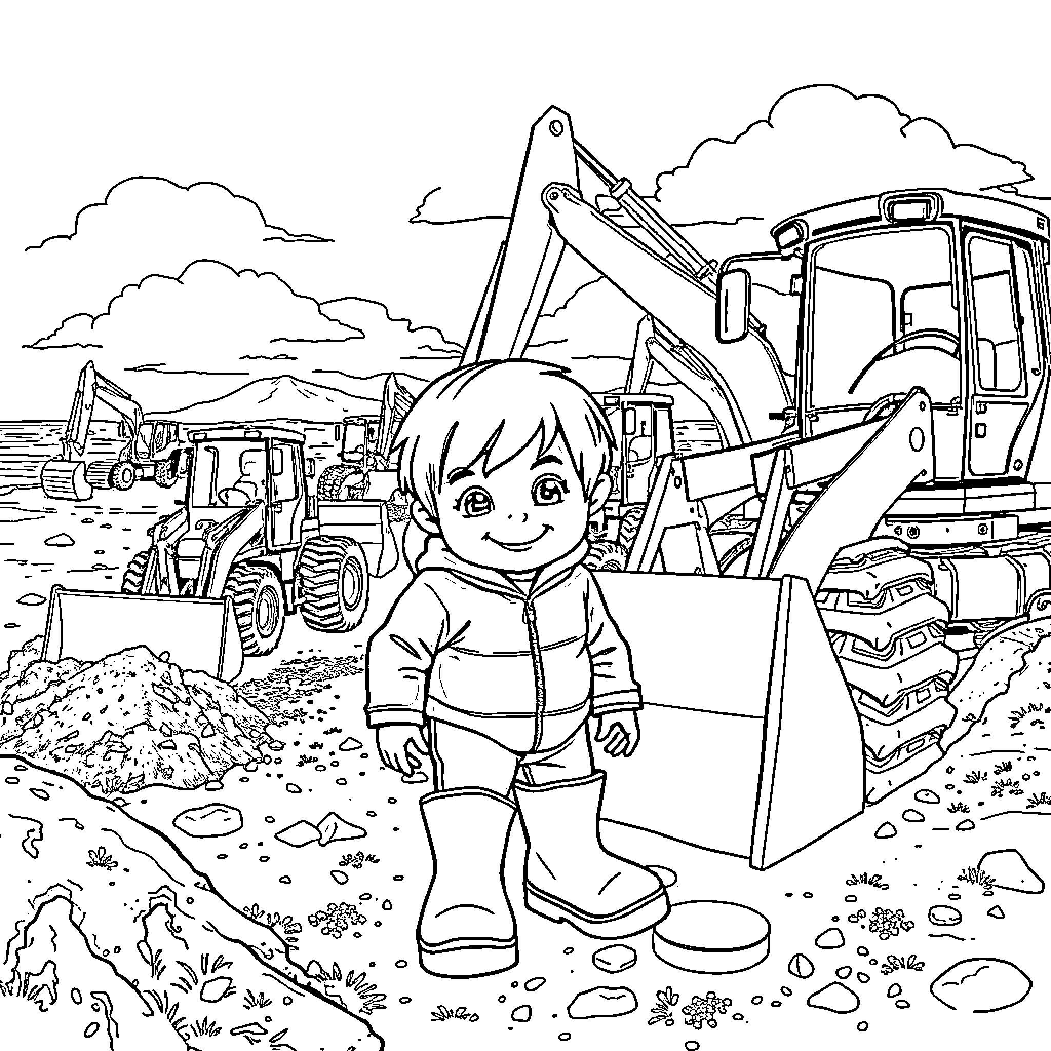 Best Digger Coloring Pages (Free Printable PDF)