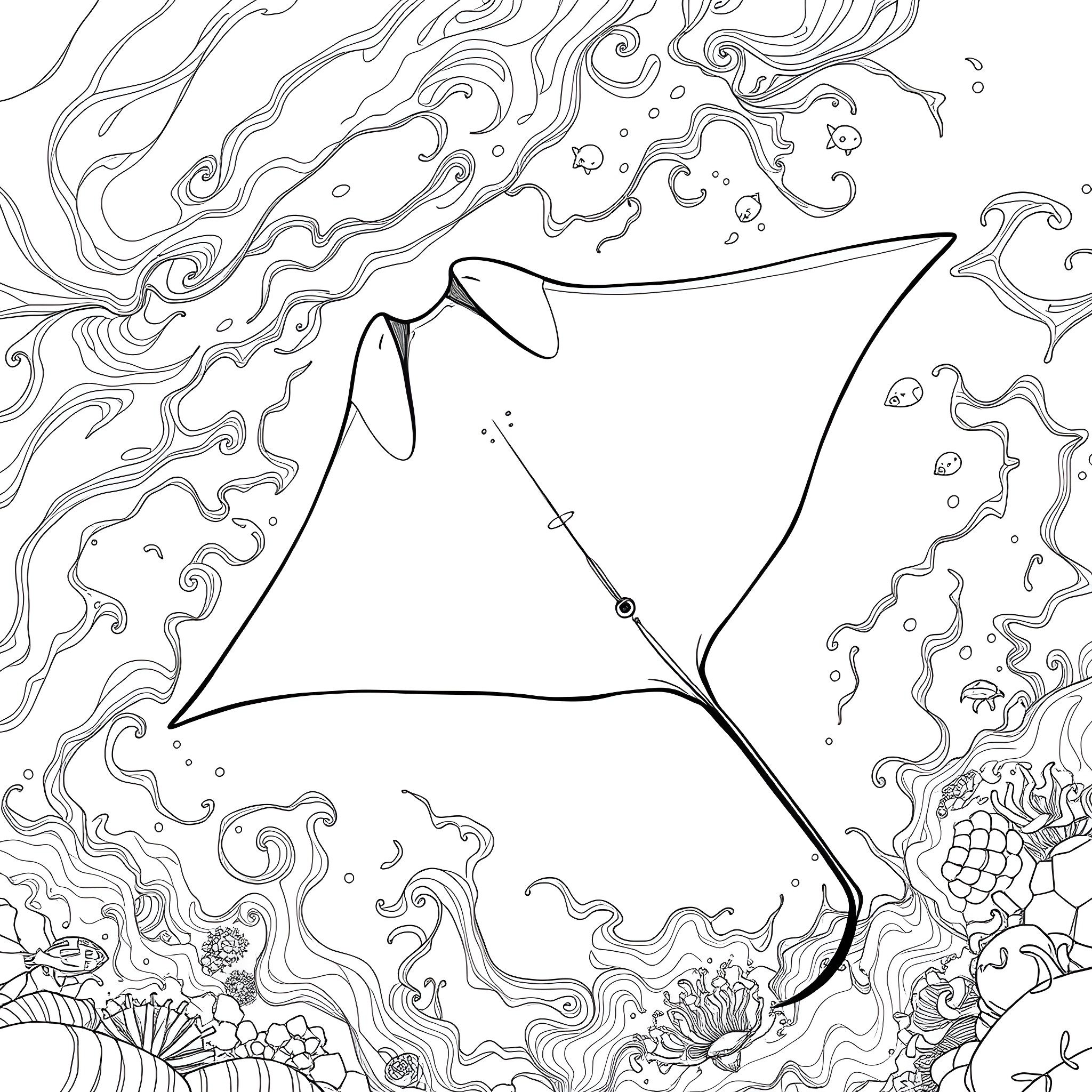 Best Manta Ray Coloring Pages (Free Printable PDF)