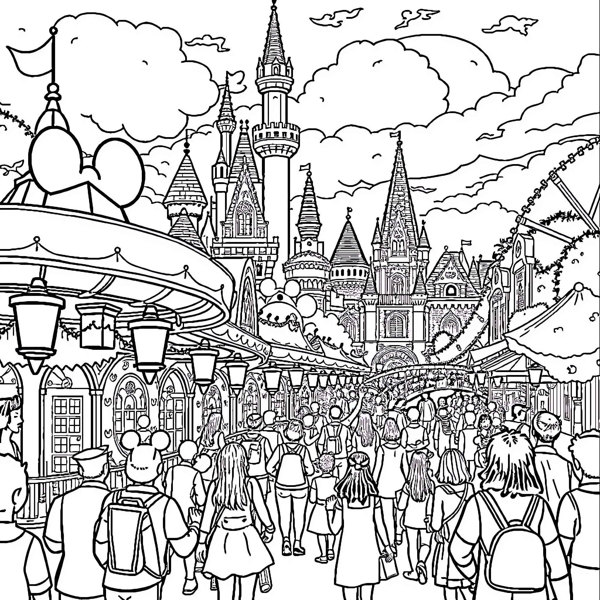 Best Disneyland Coloring Pages (Free Printable PDF)