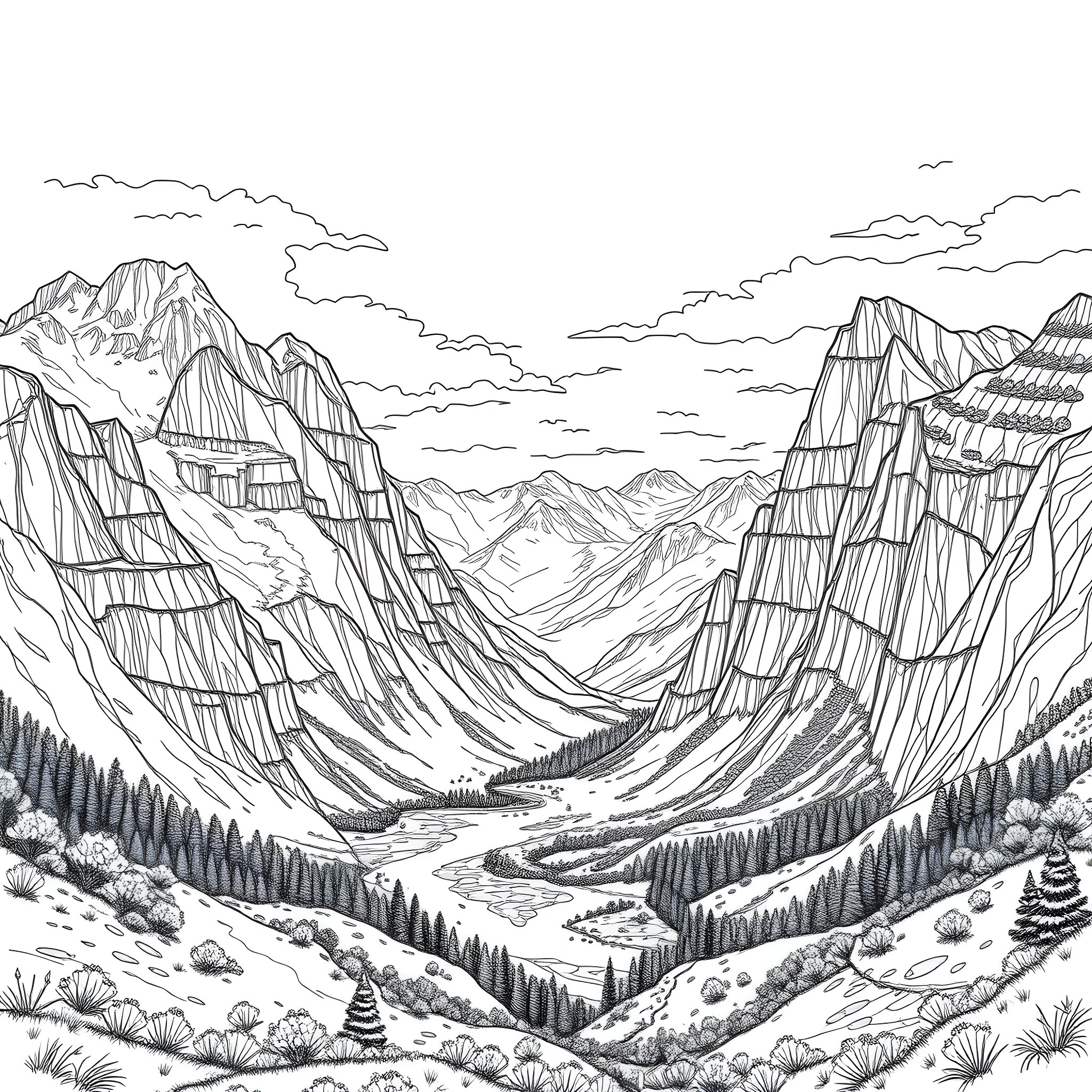 Best Mountain Coloring Pages (Free Printable PDF)