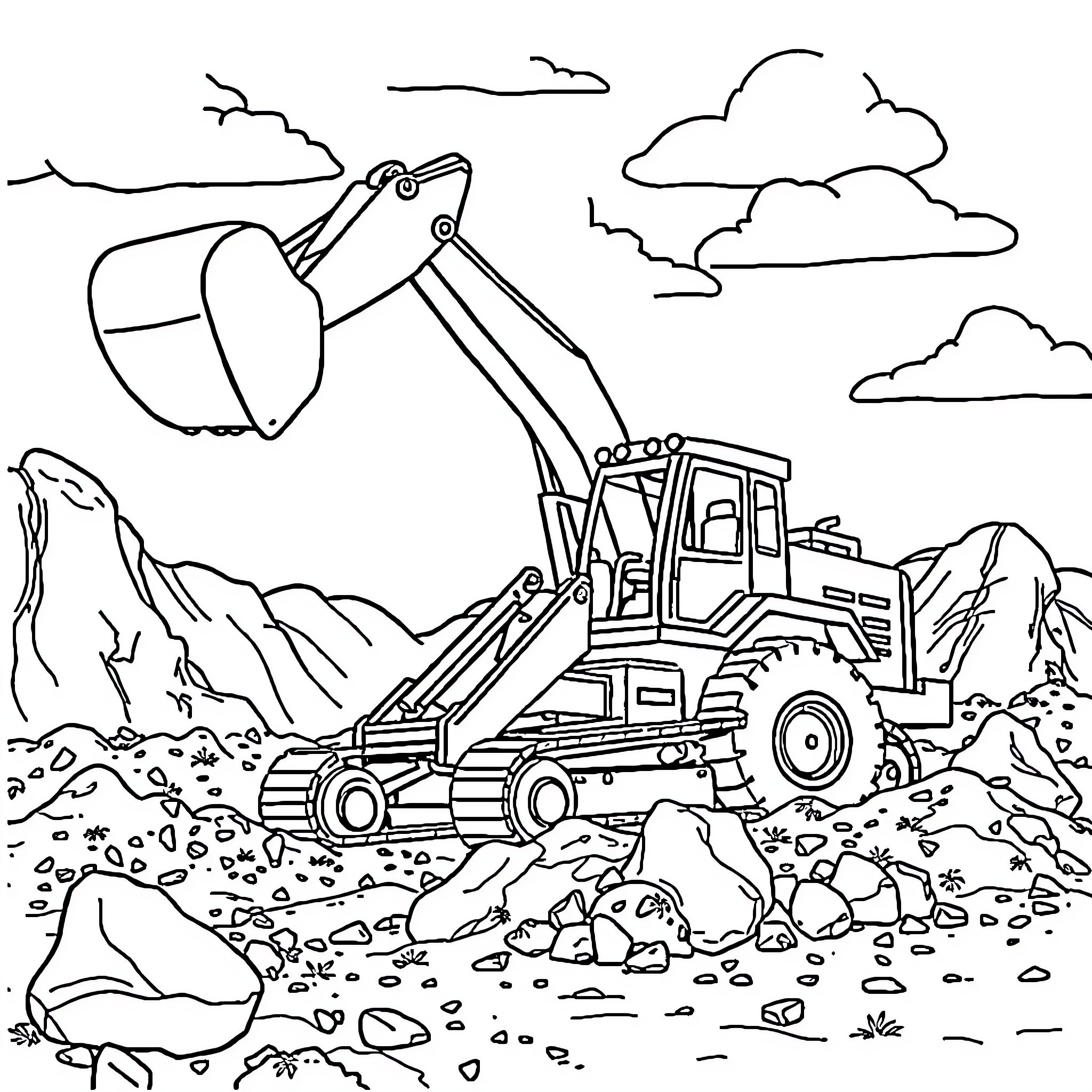 Best Digger Coloring Pages (Free Printable PDF)