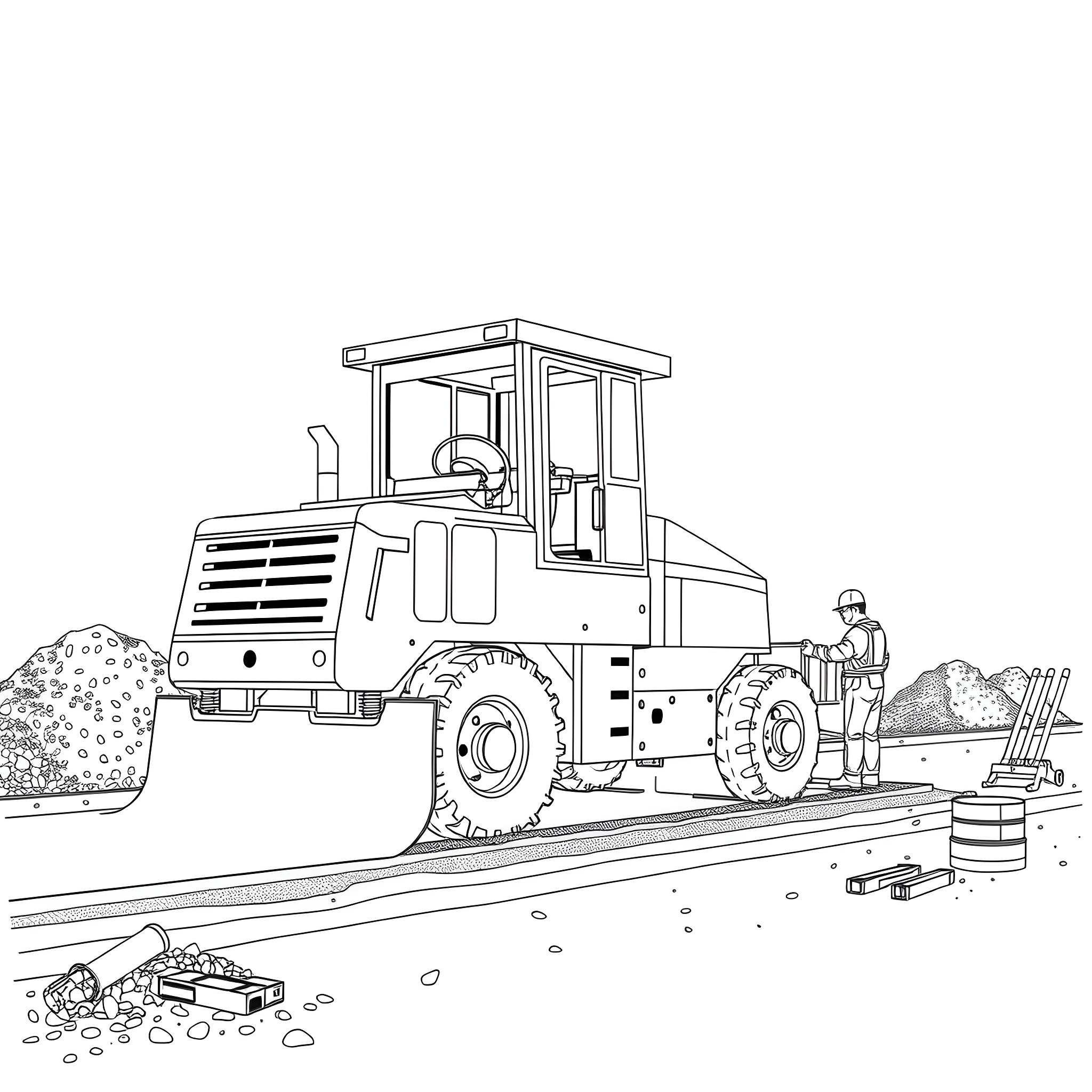 37 Best Asphalt Paver Coloring Pages (Free Printable PDFs)