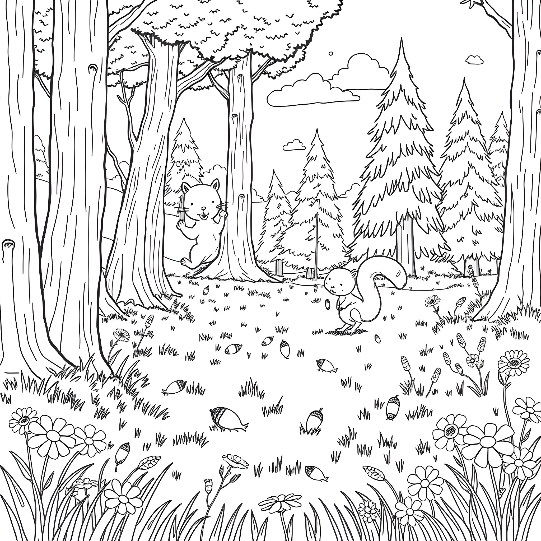 210 Best Squirrel Coloring Pages (Free Printable PDFs)