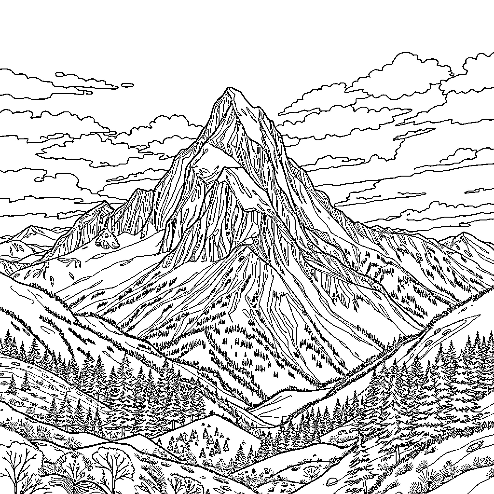 Best Mountain Coloring Pages (Free Printable PDF)