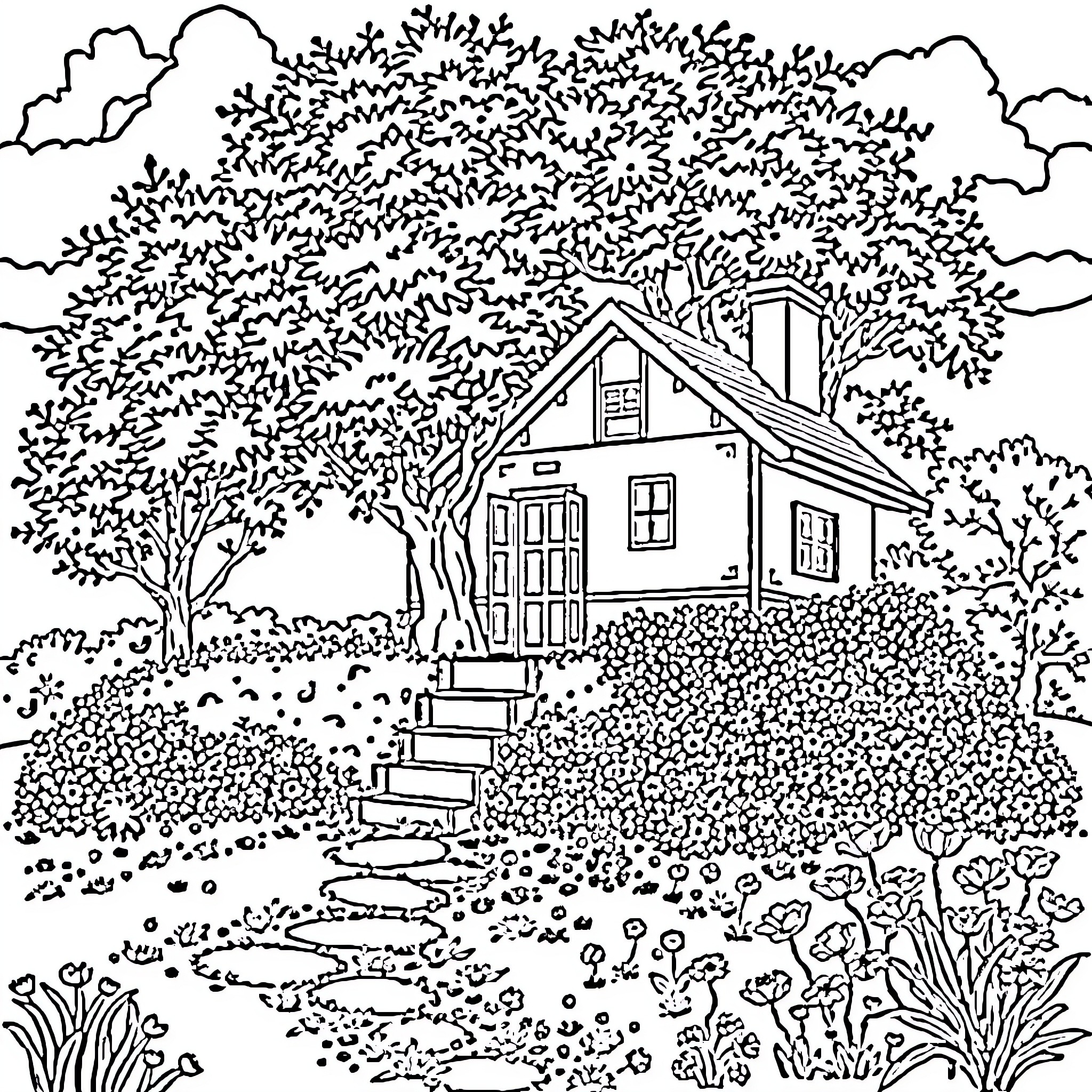 Best Country House Coloring Pages (Free Printable PDF)