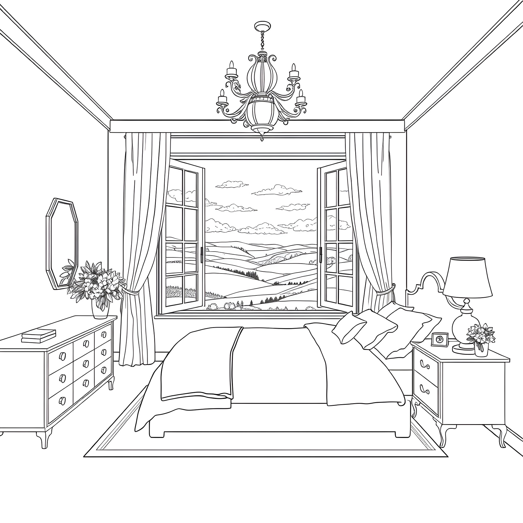 Best Bedroom Coloring Pages (Free Printable PDF)