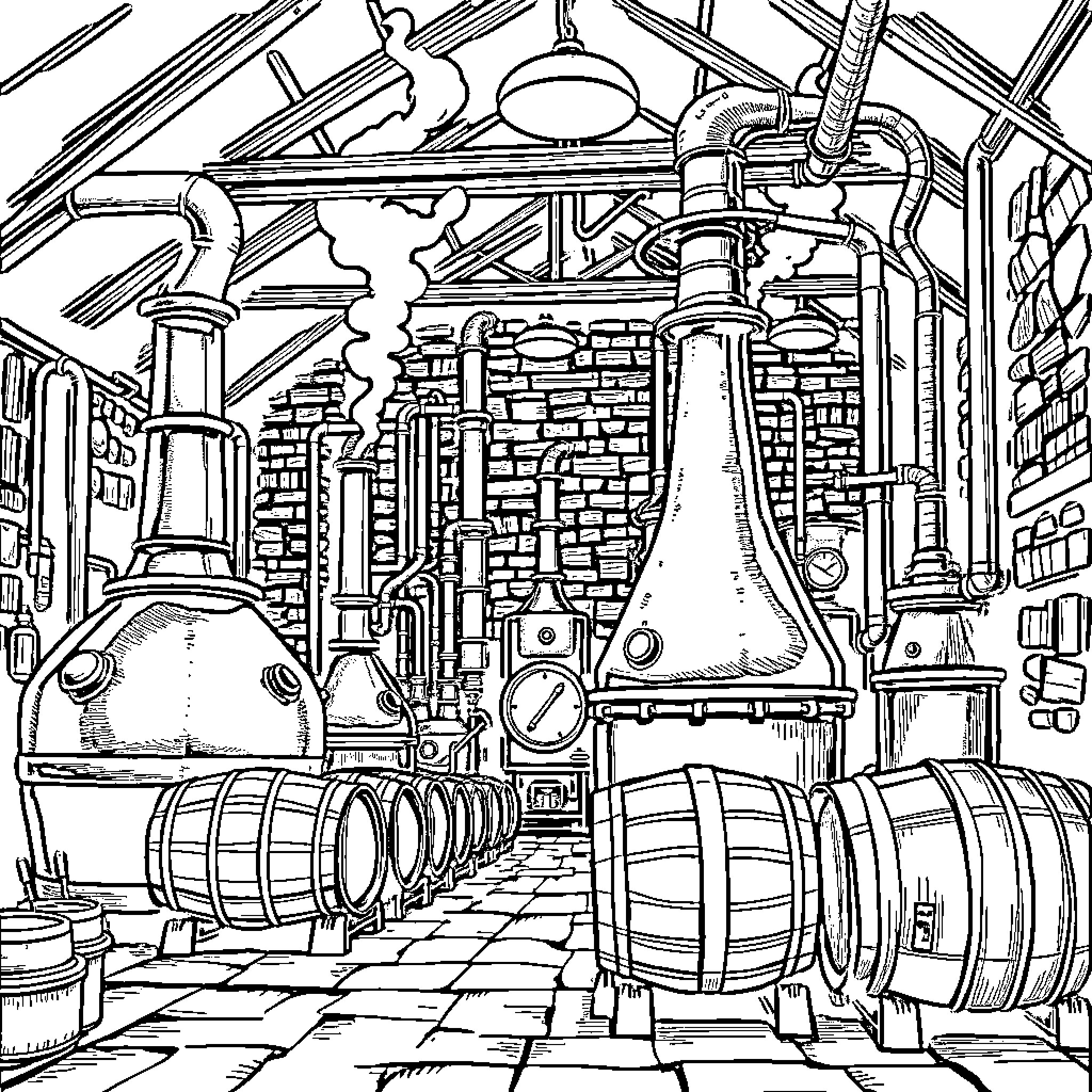 Best Distillery Coloring Pages (Free Printable PDF)