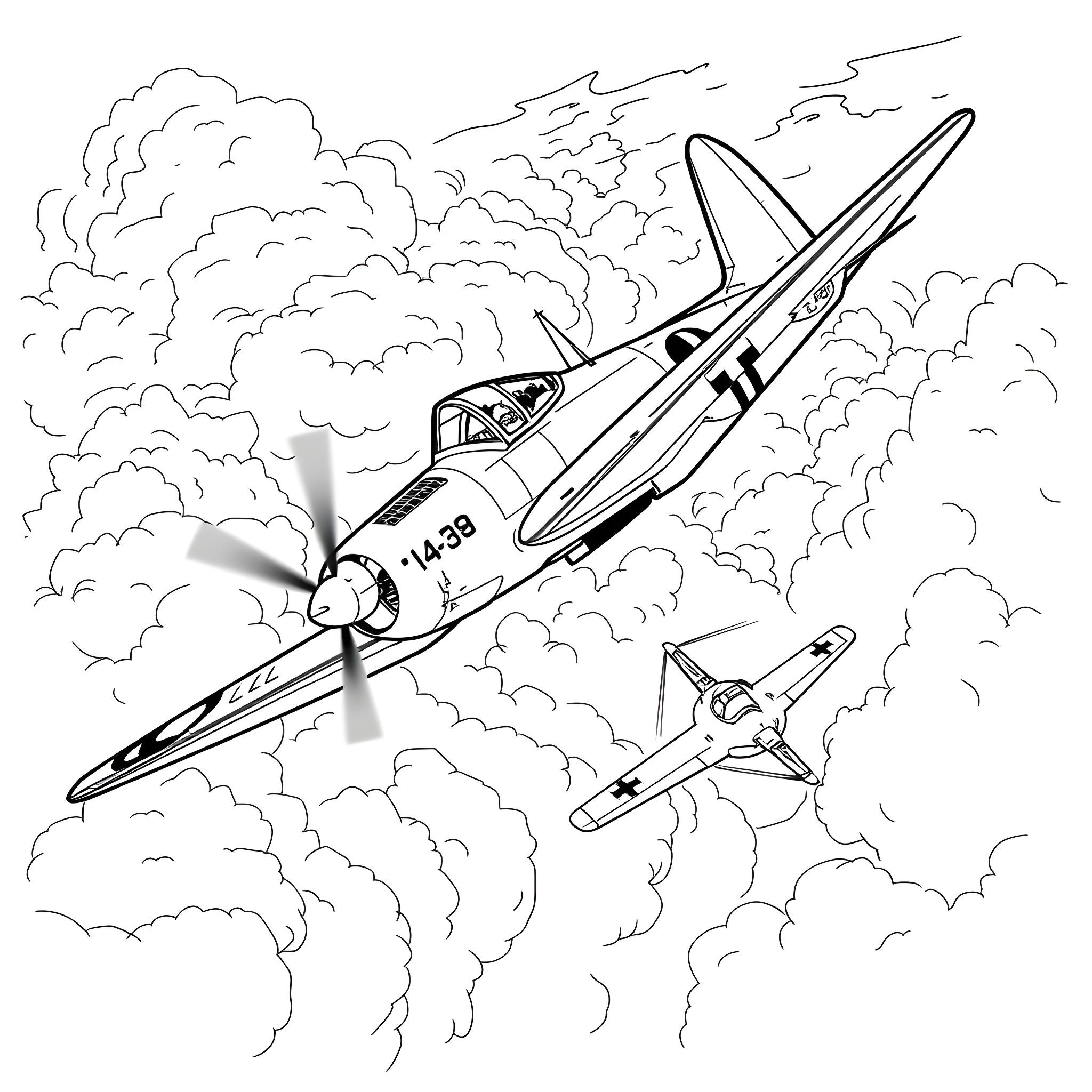3 Best P38 Lightning Coloring Pages (Free Printable PDFs)