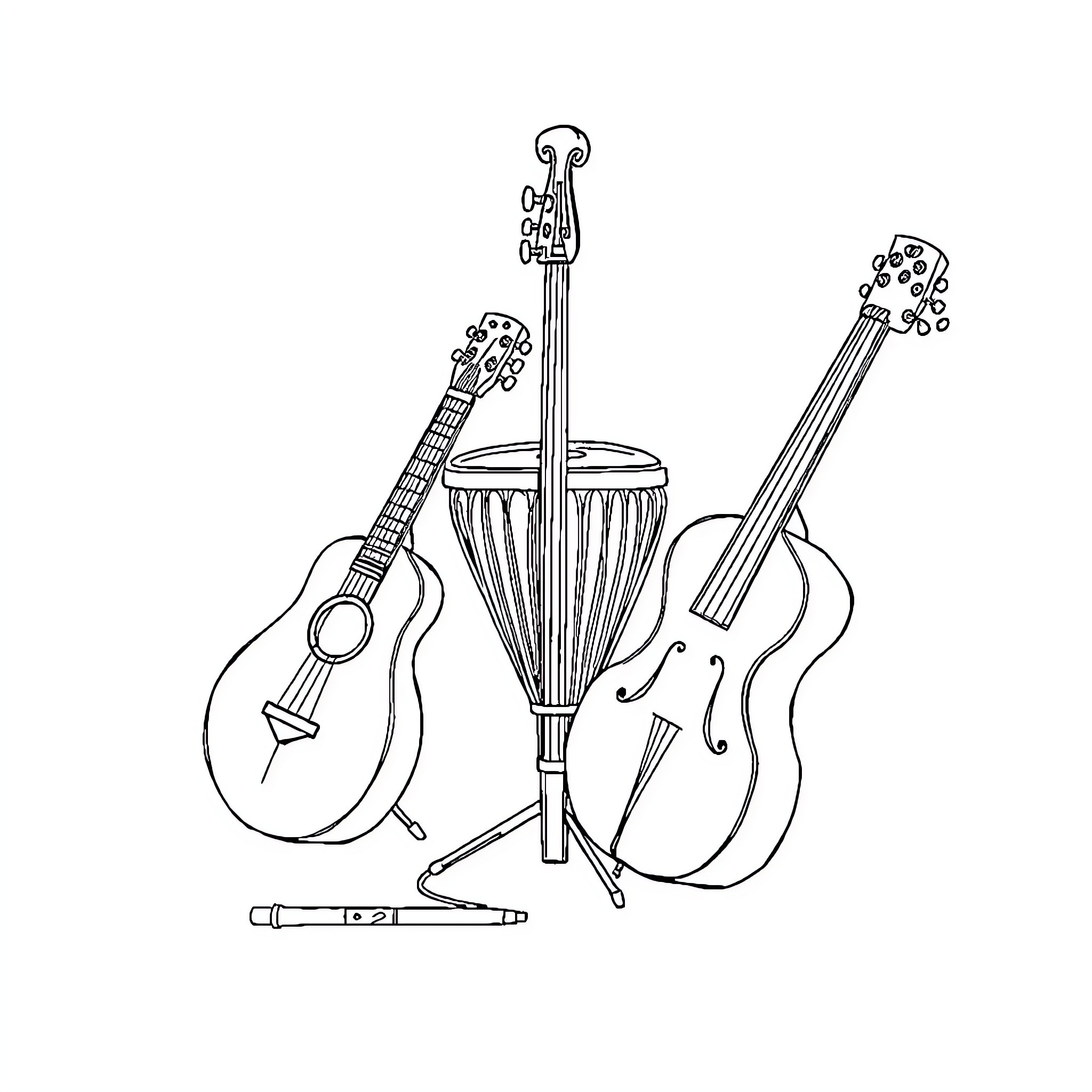 Best Musical Instruments Coloring Pages (Free Printable PDF)