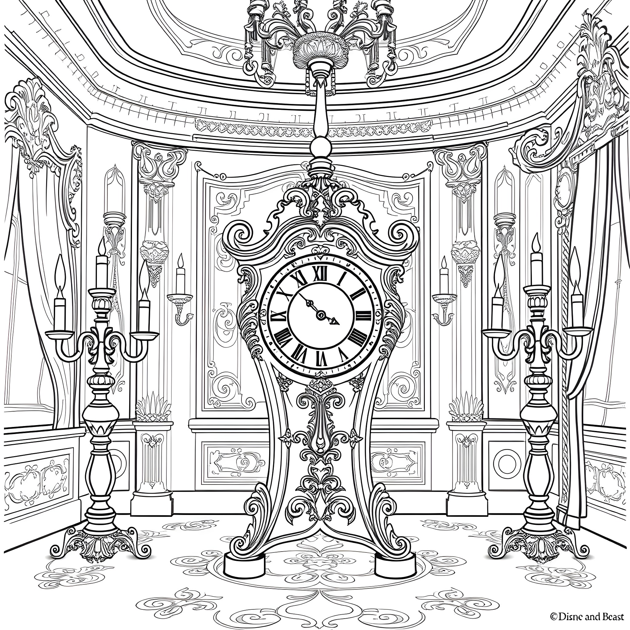 Best Cogsworth Coloring Pages (Free Printable PDF)