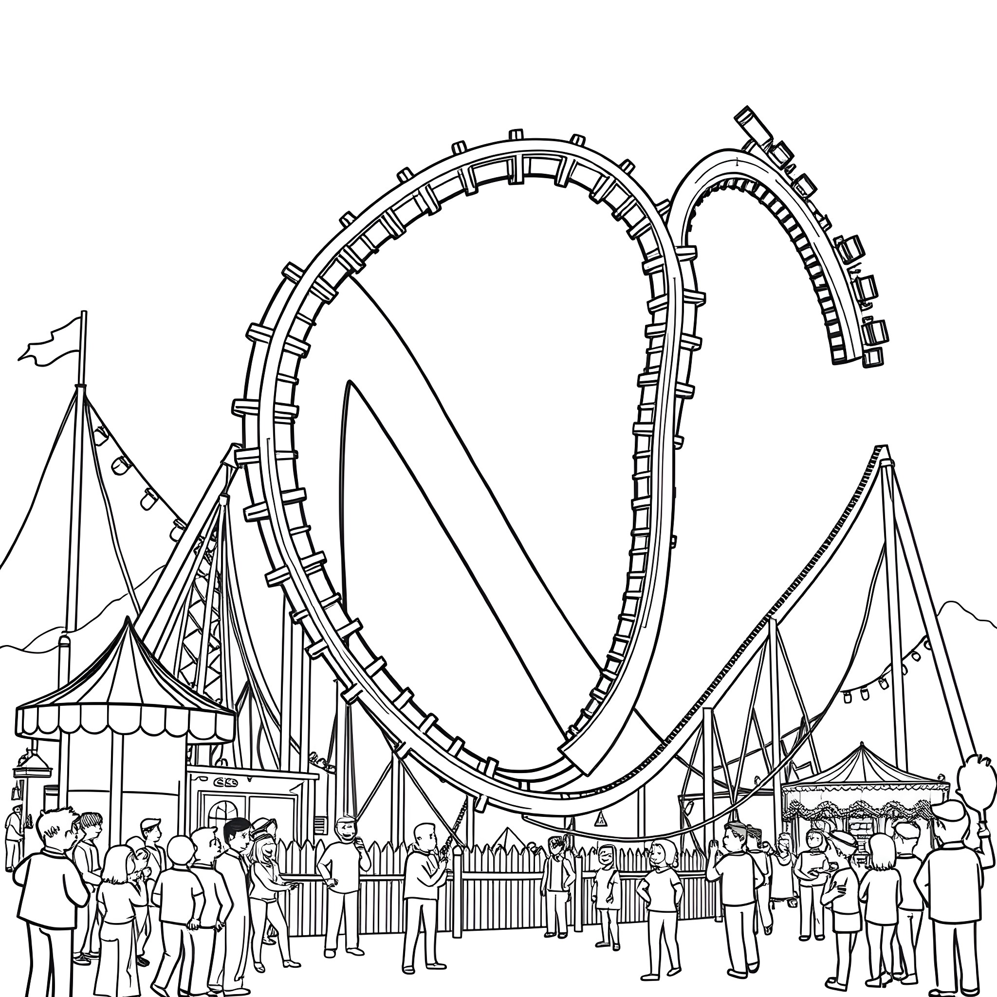 Best Roller Coaster Coloring Pages (Free Printable PDF)