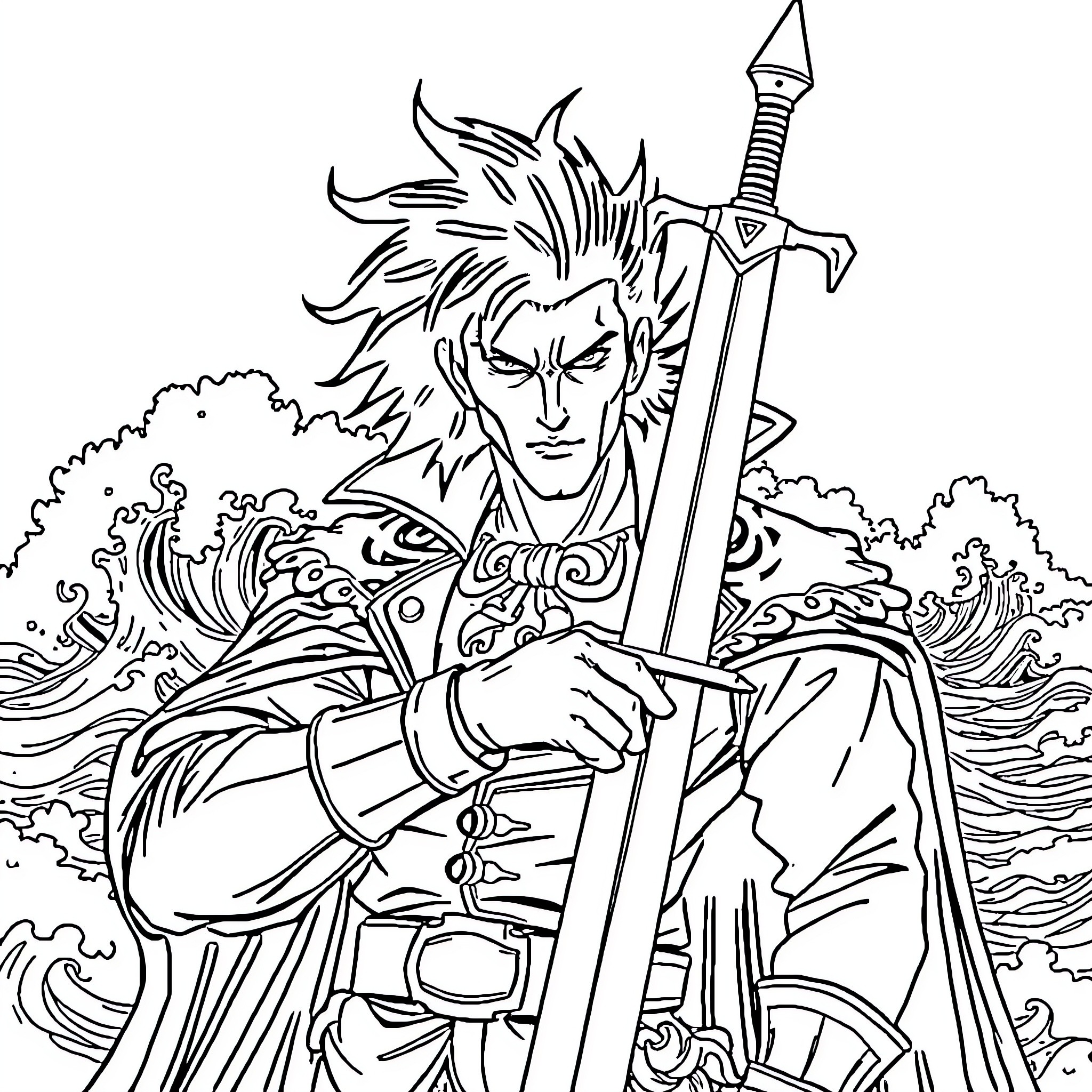 4 Best Dracule Mihawk Coloring Pages (Free Printable PDFs)