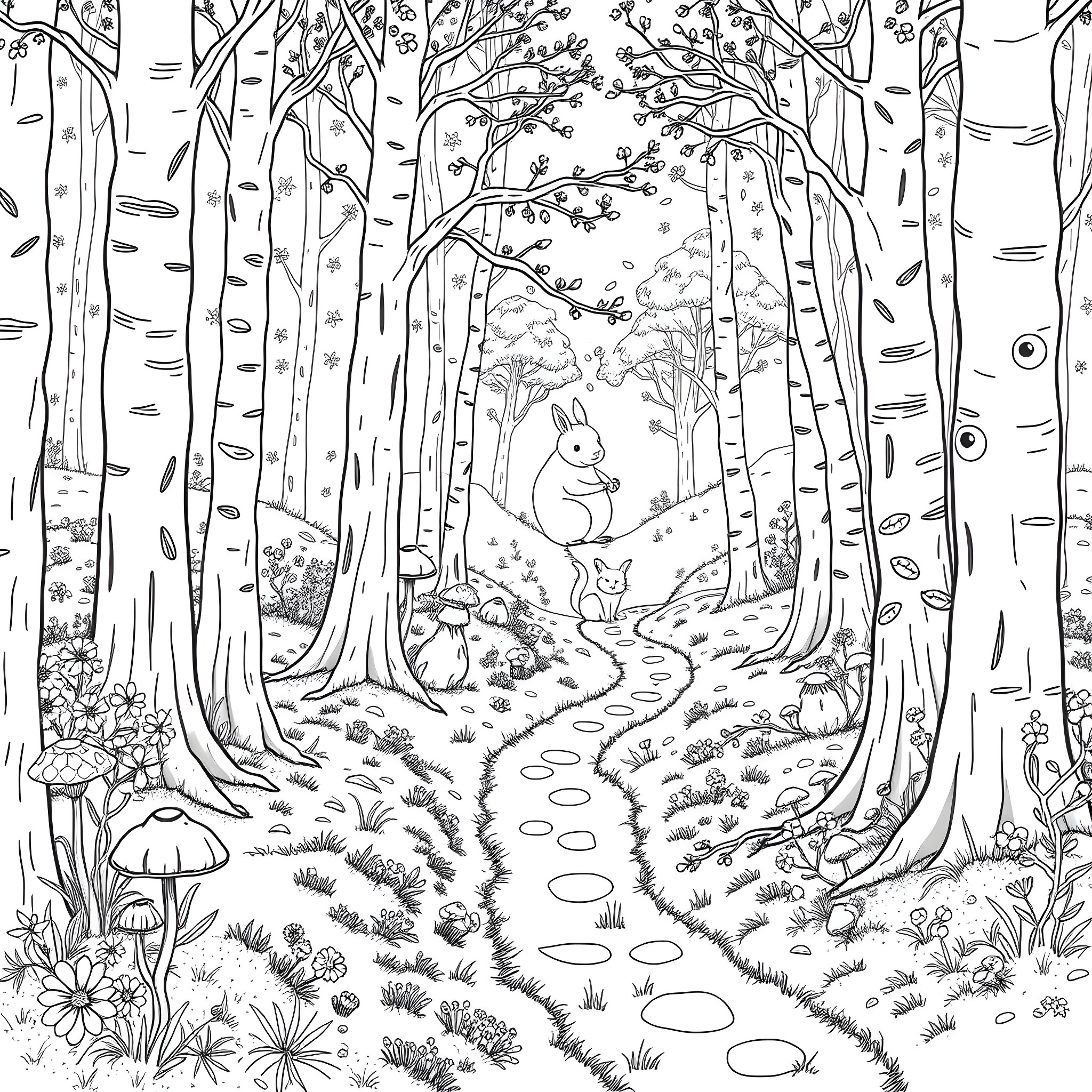 Best Forest Coloring Pages (Free Printable PDF)