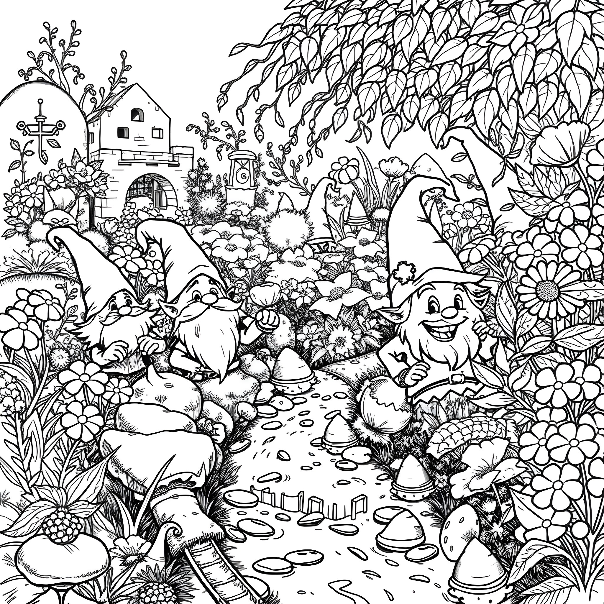 135 Best Gnome Coloring Pages (Free Printable PDFs)