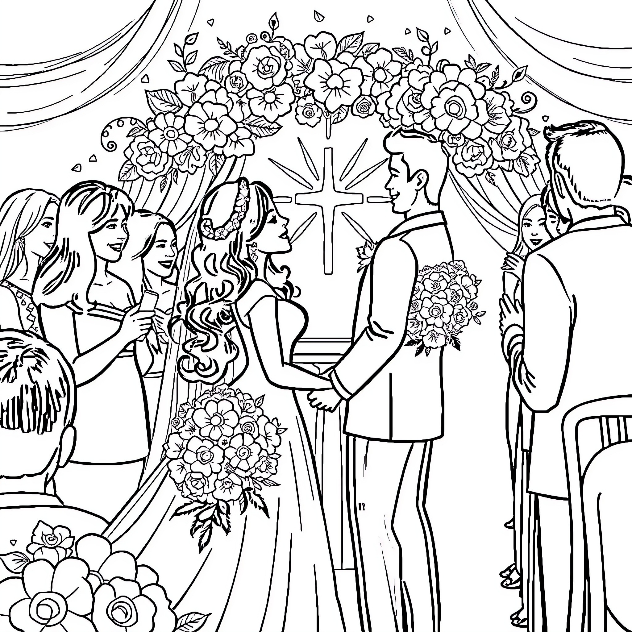 Best Wedding Coloring Pages (Free Printable PDF)