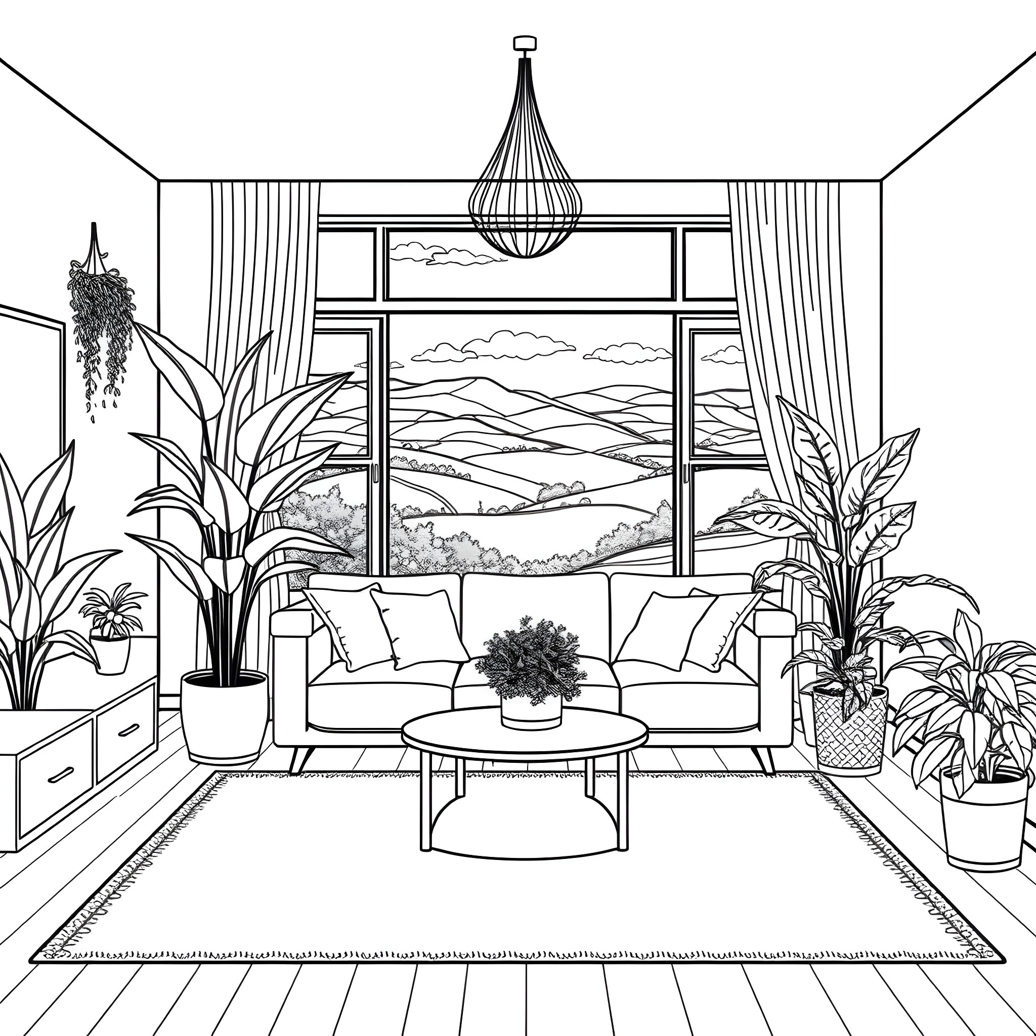 Best Living Room Coloring Pages (Free Printable PDF)