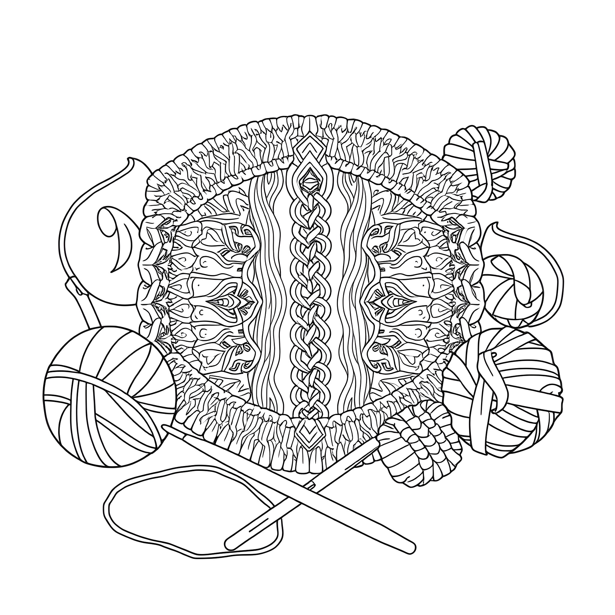 3 Best Knitting Pattern Coloring Pages (Free Printable PDFs)