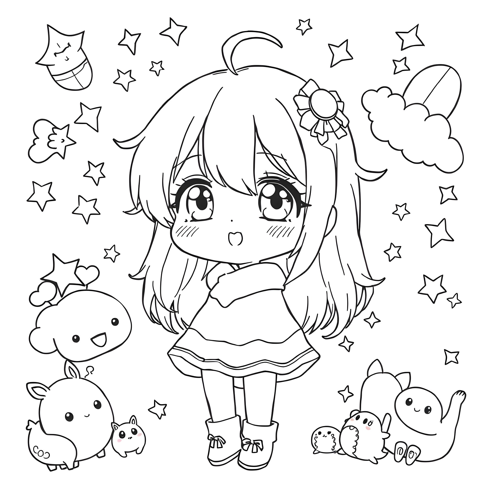 Best Manga Coloring Pages (Free Printable PDF)