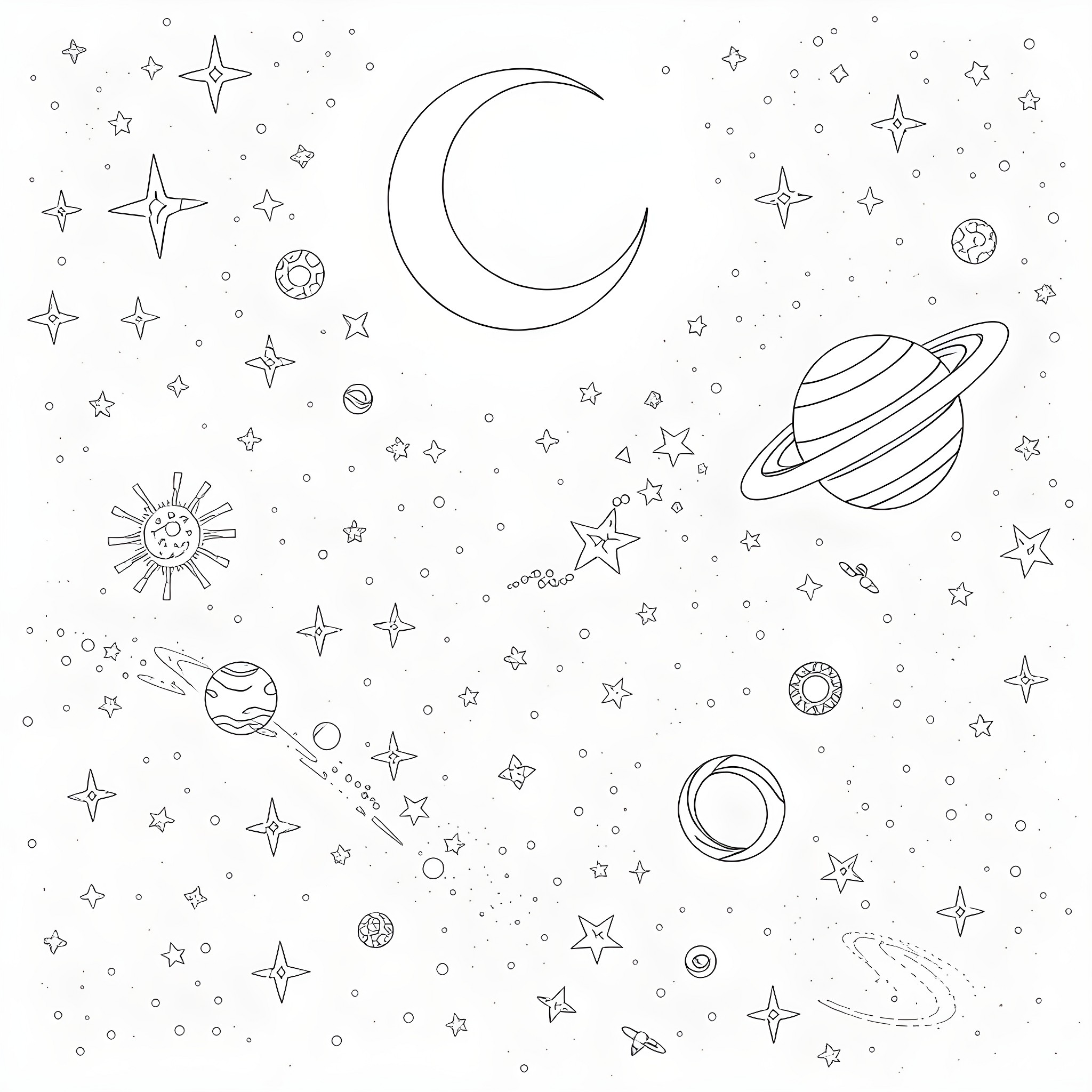 65 Best Galaxy Coloring Pages (Free Printable PDFs)