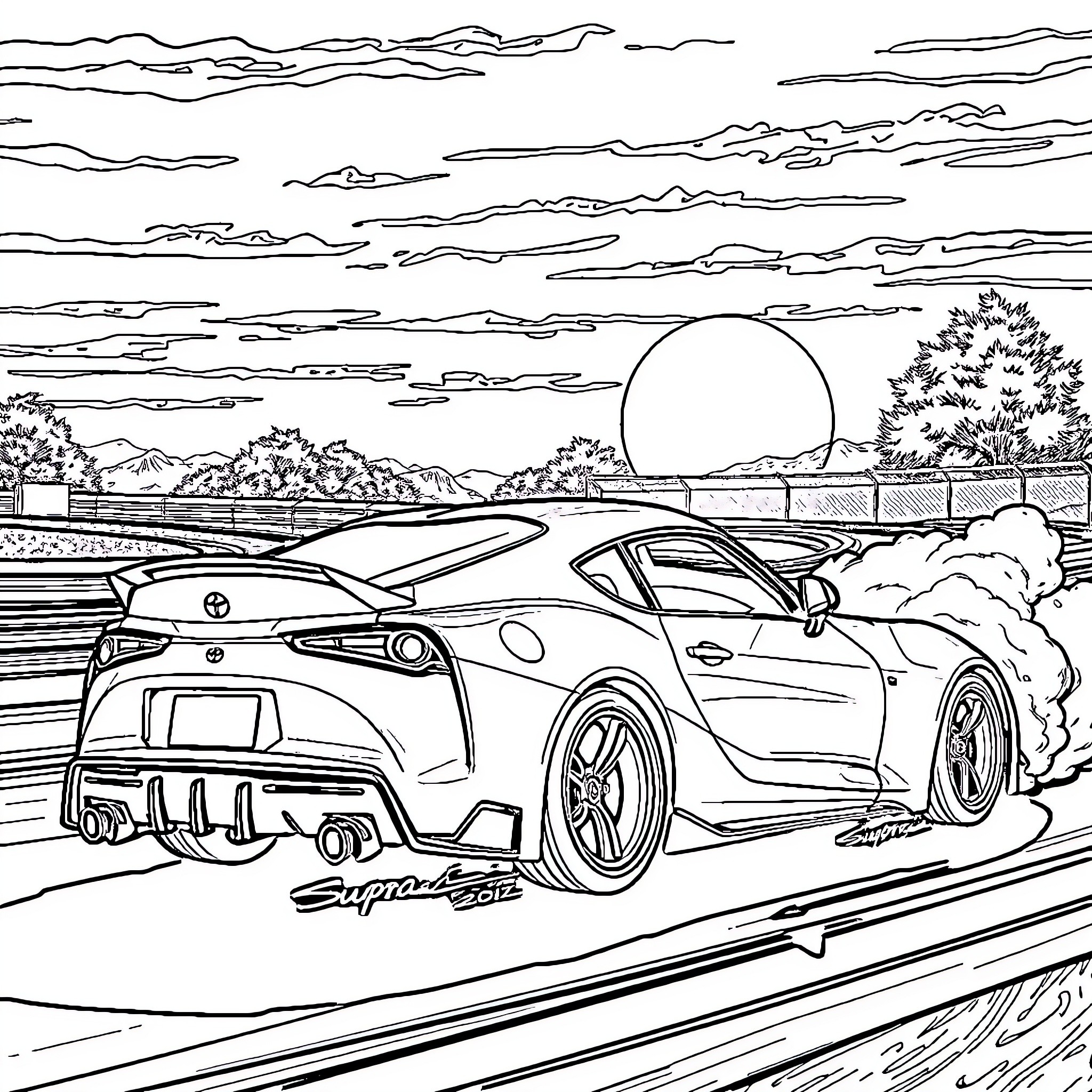 Best Toyota Supra Coloring Pages (Free Printable PDF)