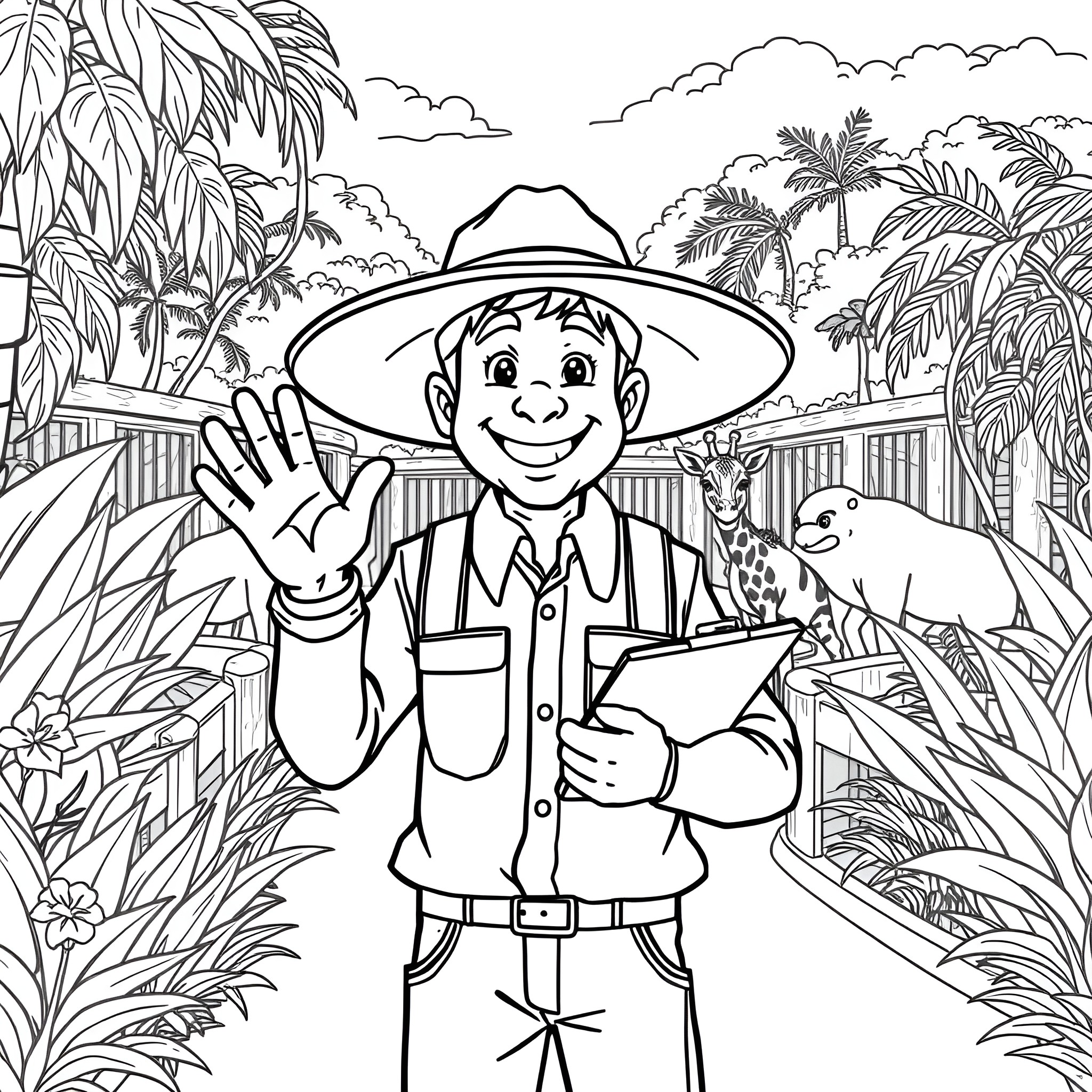 Best Zookeeper Coloring Pages (Free Printable PDF)