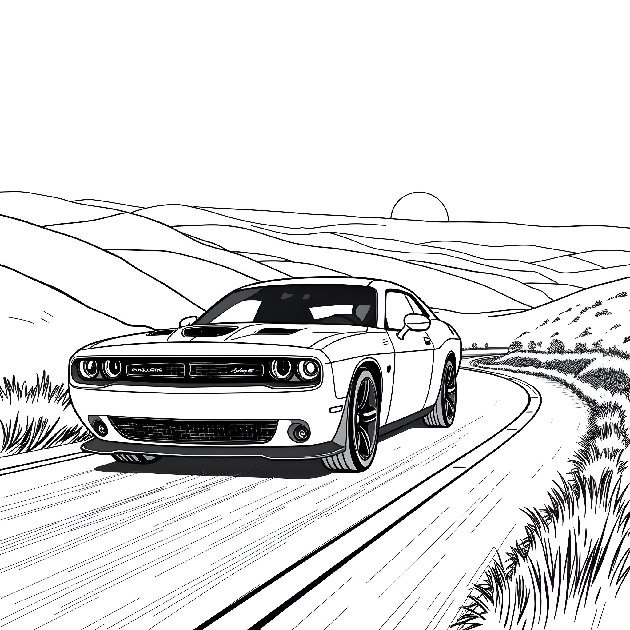 26 Best Dodge Challenger Coloring Pages (Free Printable PDFs)