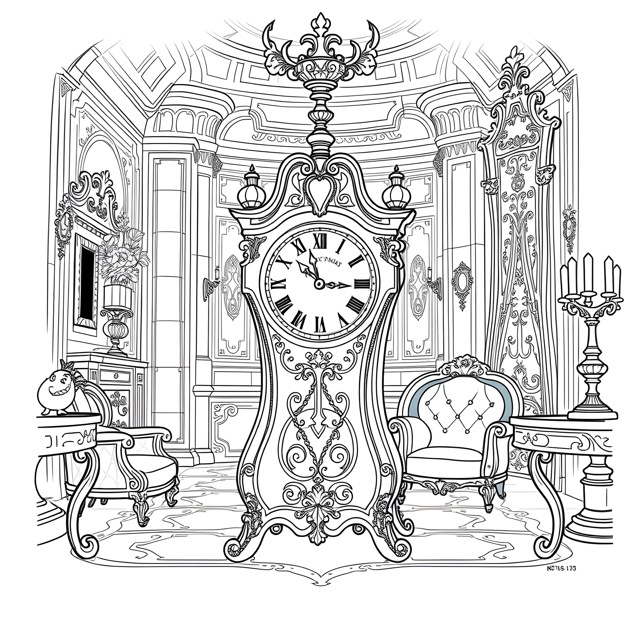 11 Best Cogsworth Coloring Pages (Free Printable PDFs)