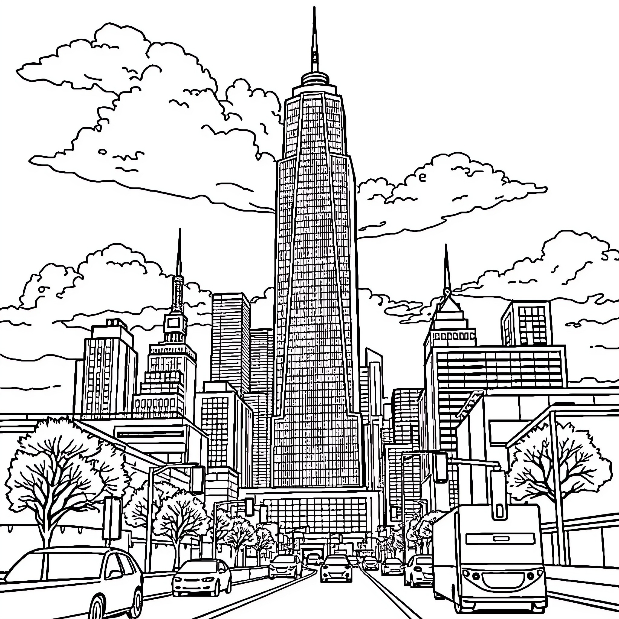Best Skyscraper Coloring Pages (Free Printable PDF)