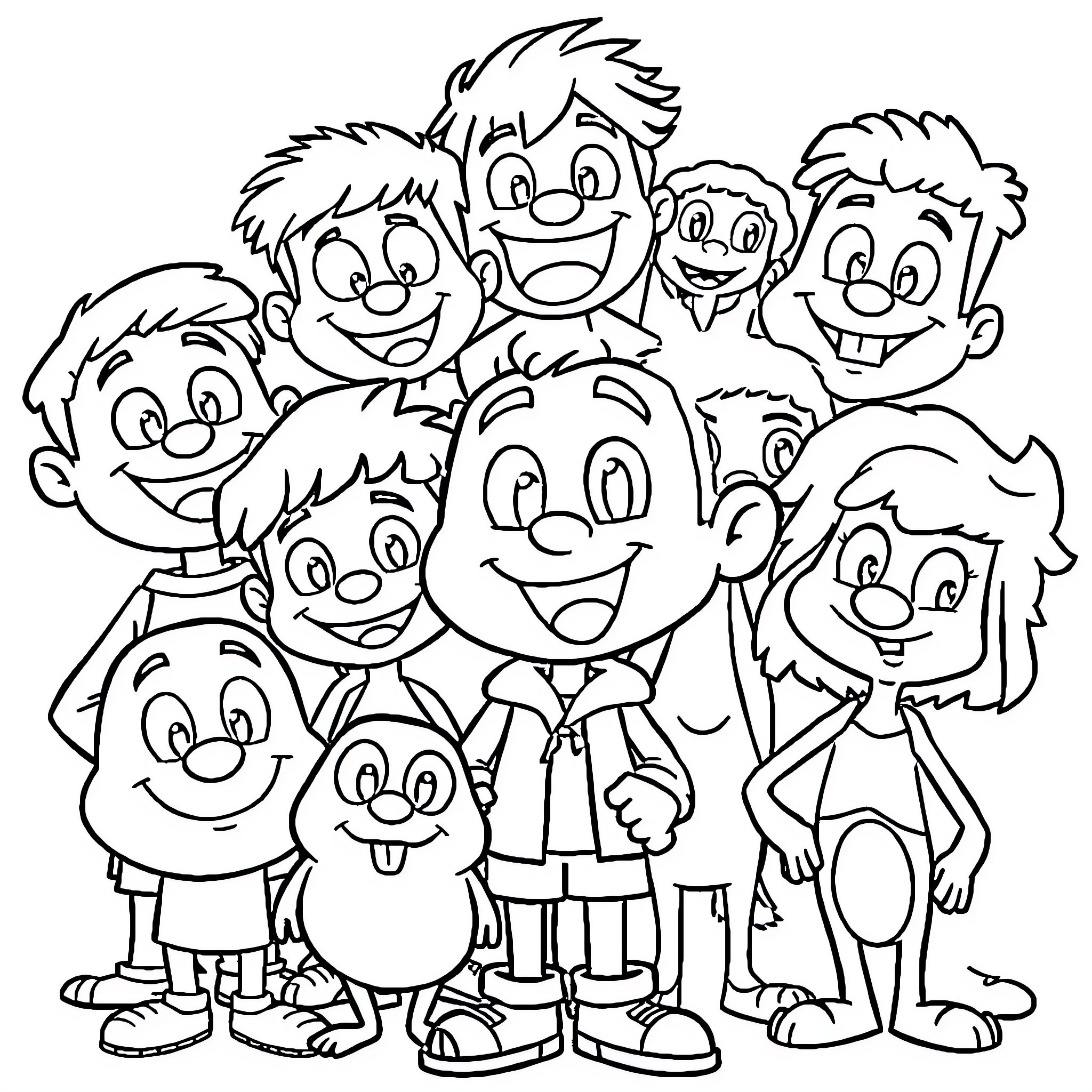 Best Cartoon Character Coloring Pages (Free Printable PDF)