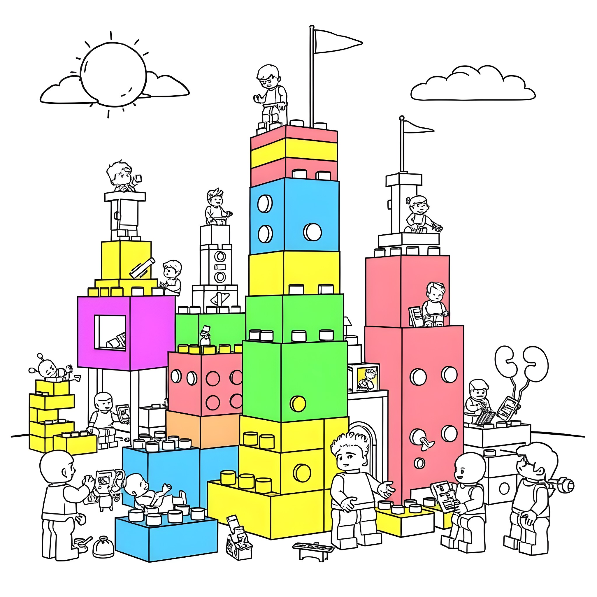 44 Best Lego Coloring Pages (Free Printable PDFs)