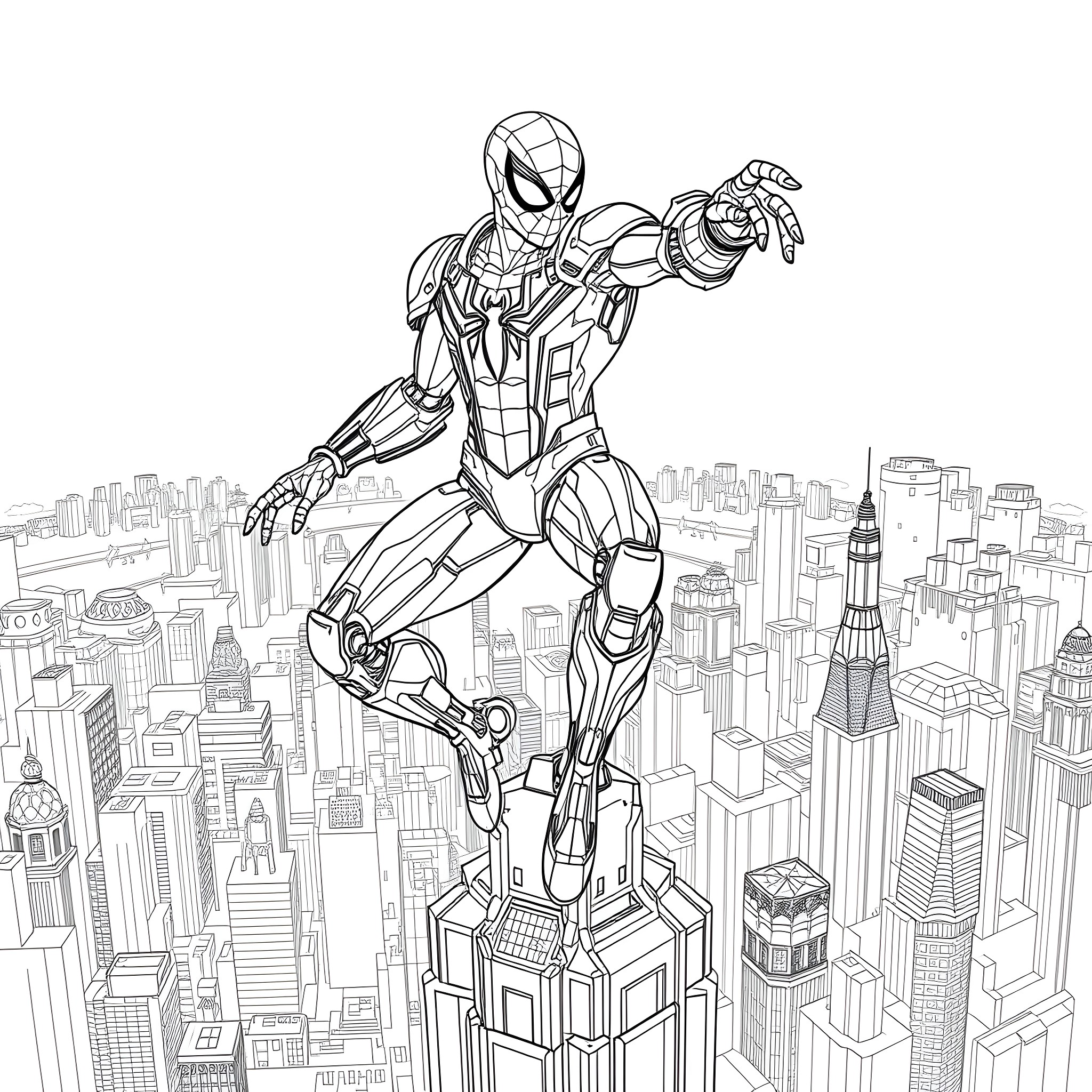 Best Mecha Spiderman Coloring Pages (Free Printable PDF)