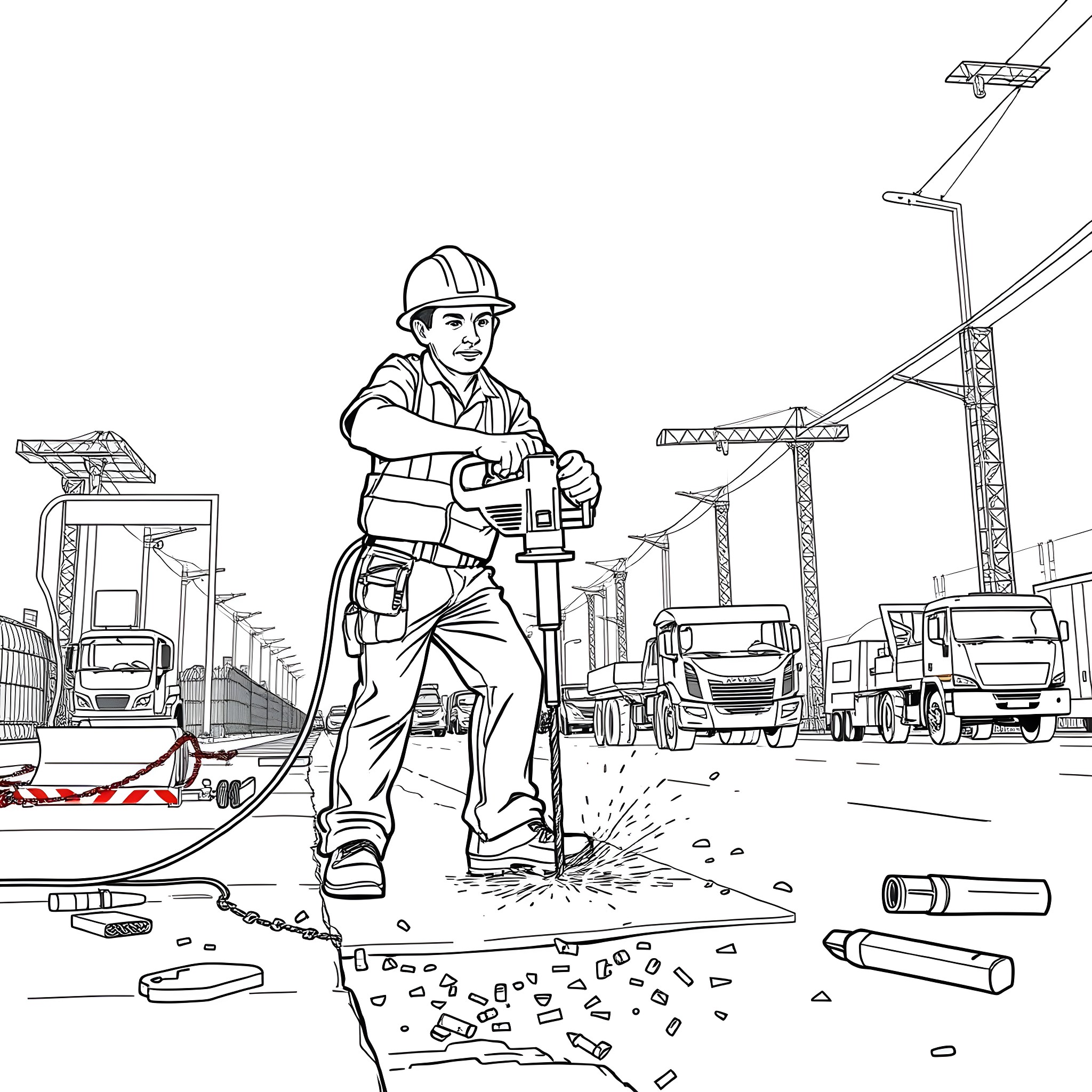 Best Jackhammer Coloring Pages (Free Printable PDF)