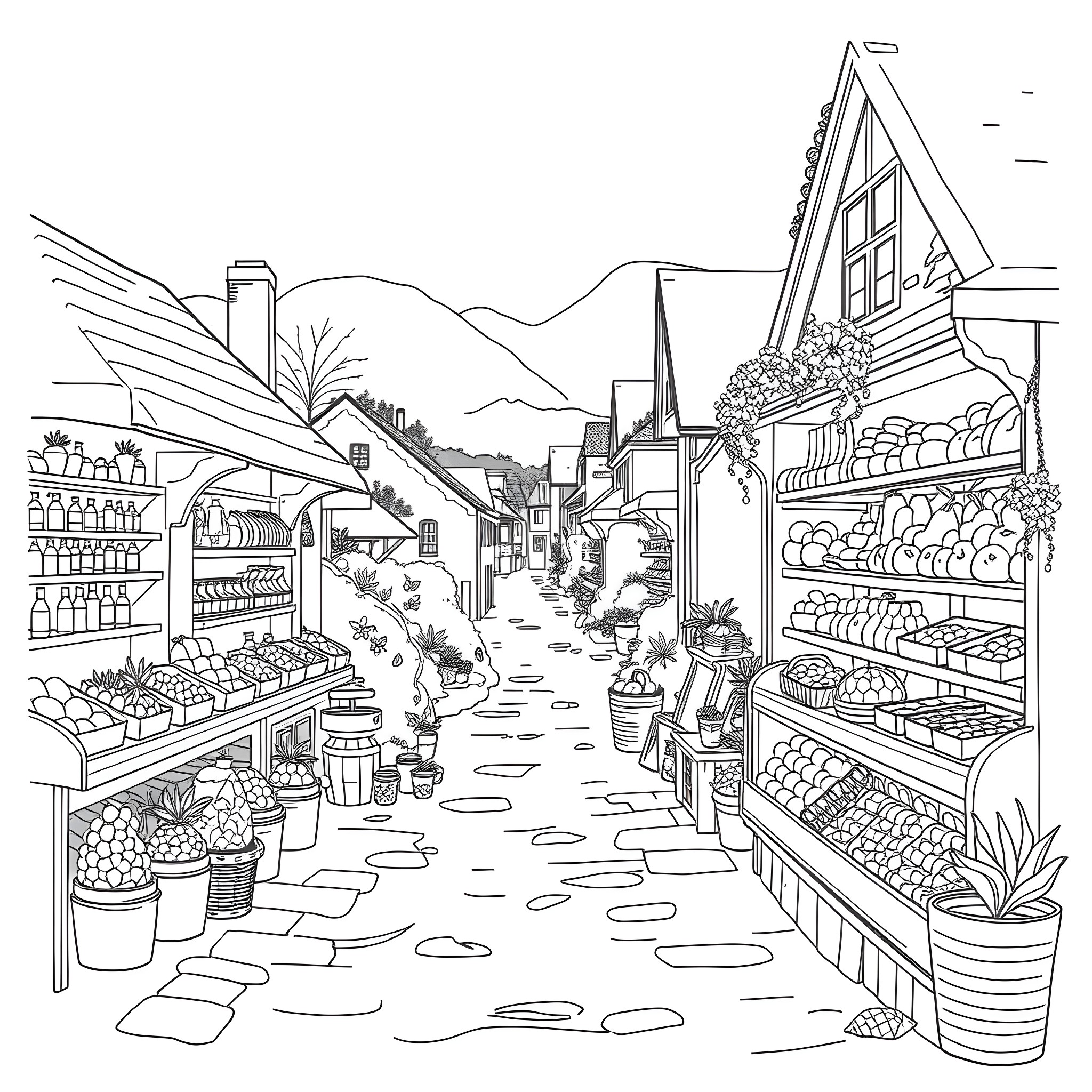 10 Best Grocery Store Coloring Pages (Free Printable PDFs)