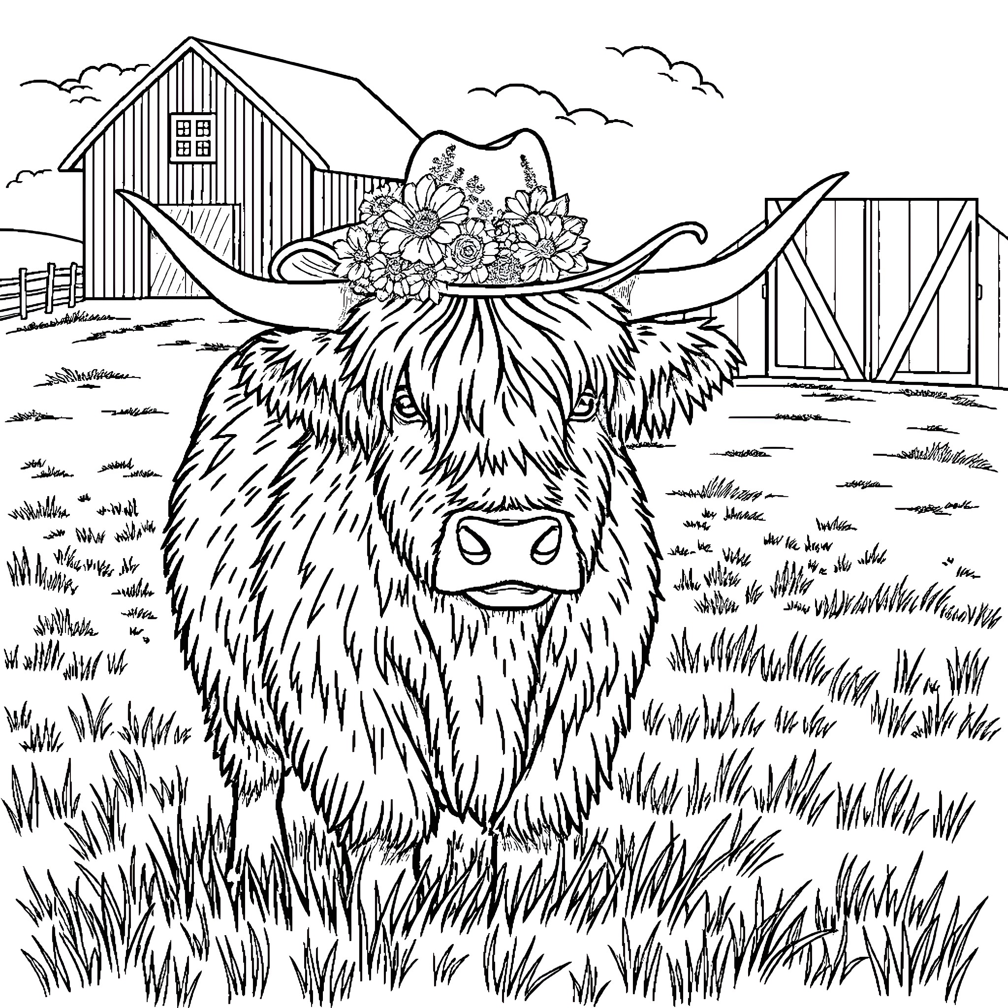 Best Highland Cow Coloring Pages (Free Printable PDF)