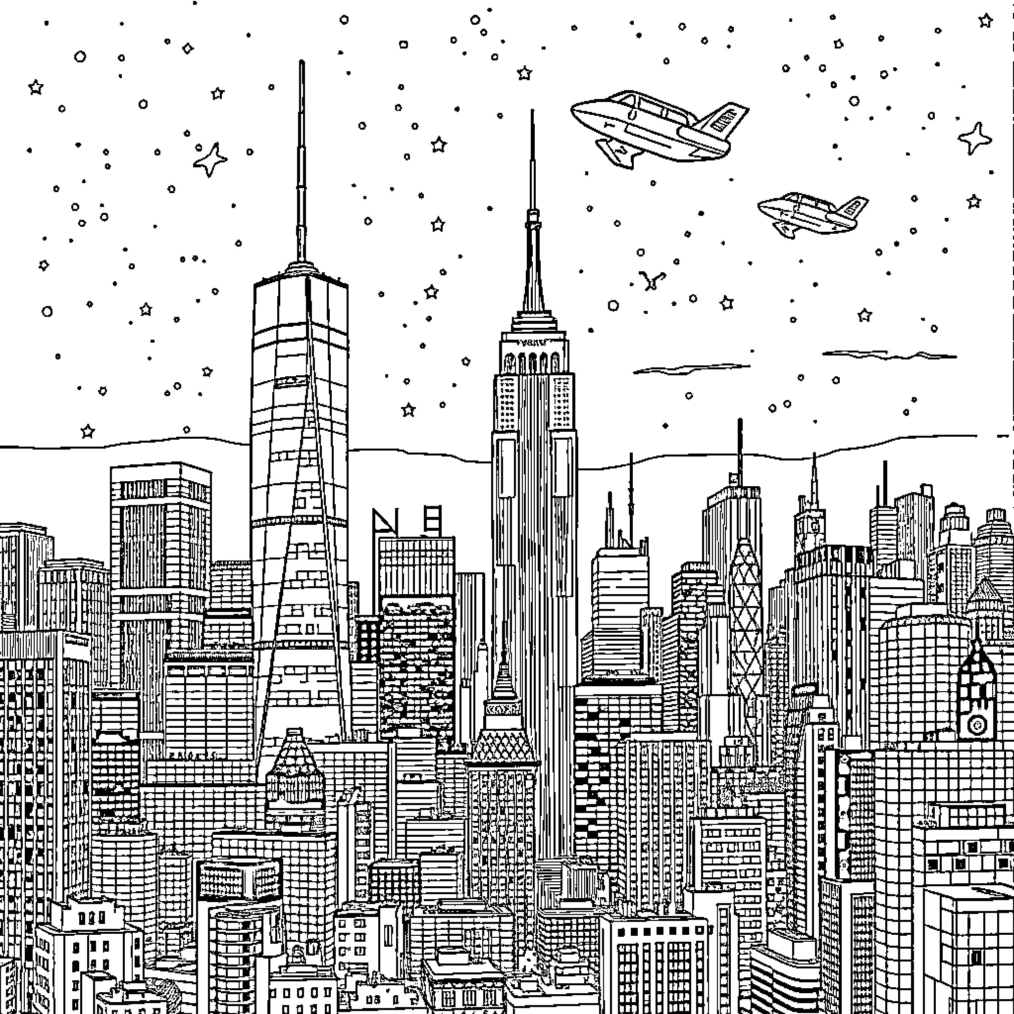 Best Skyline Coloring Pages (Free Printable PDF)