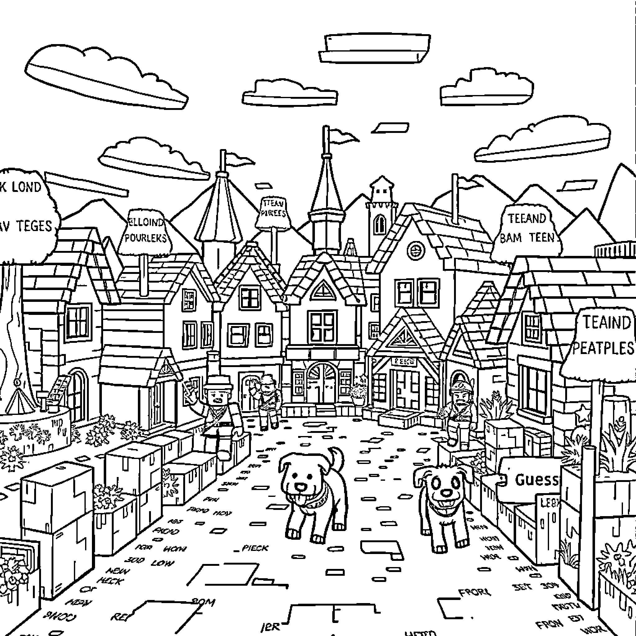 Best Village Coloring Pages (Free Printable PDF)