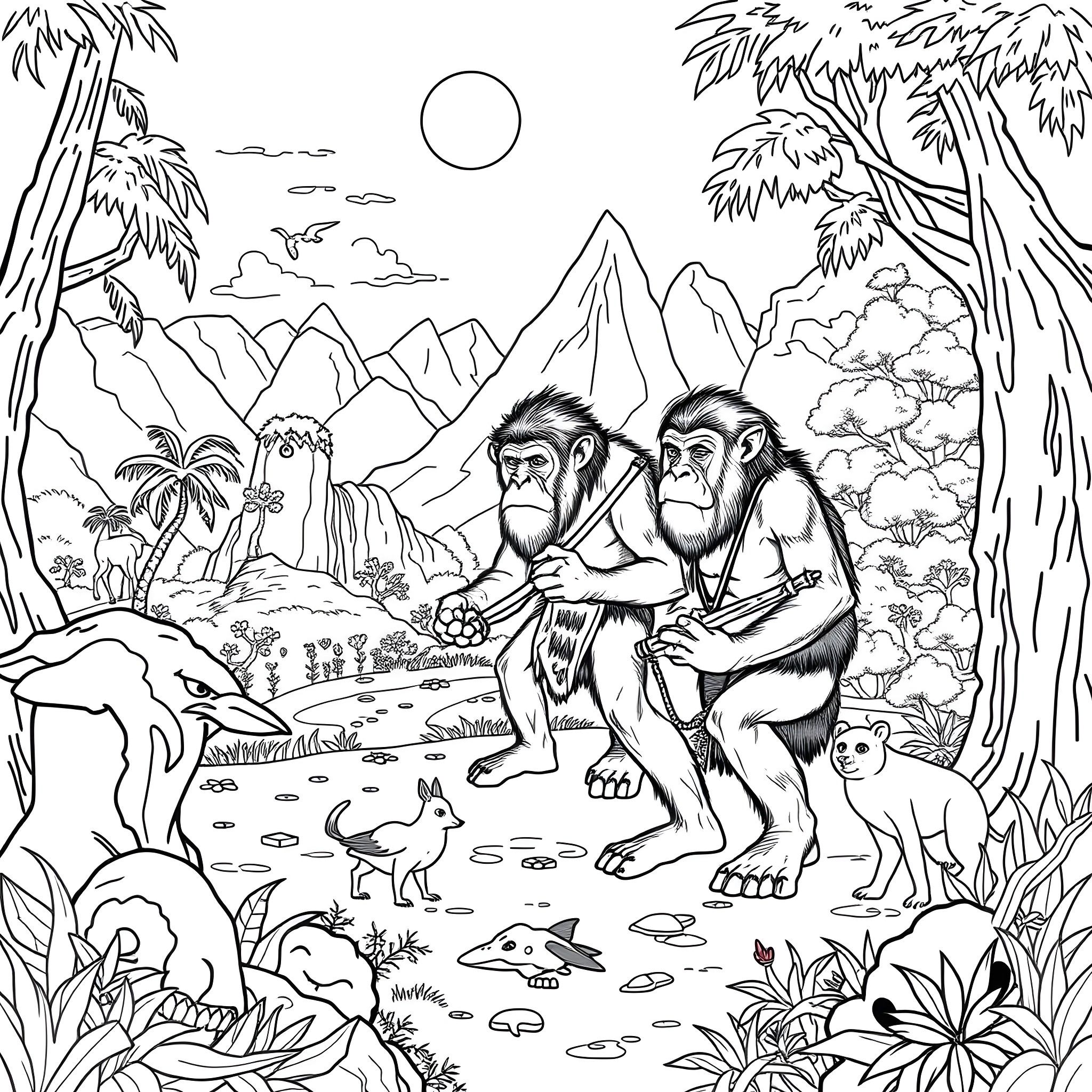 Best Neanderthal Coloring Pages (Free Printable PDF)