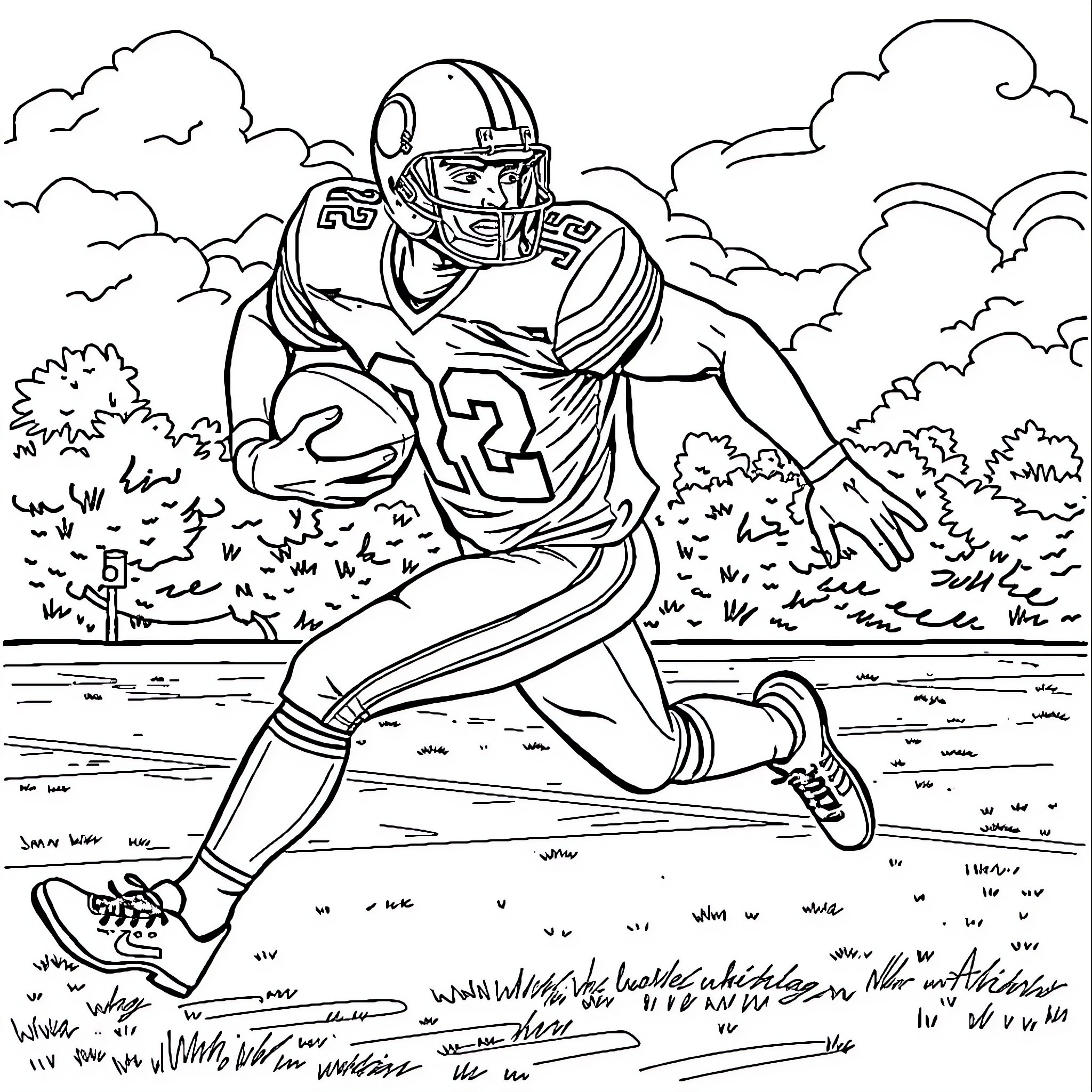 Best American Football Player Coloring Pages (Free Printable PDF)