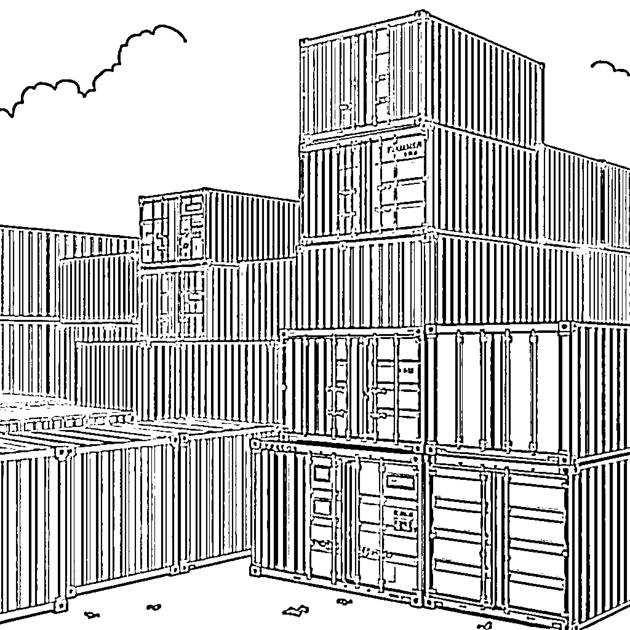 Best Shipping Container Coloring Pages (Free Printable PDF)