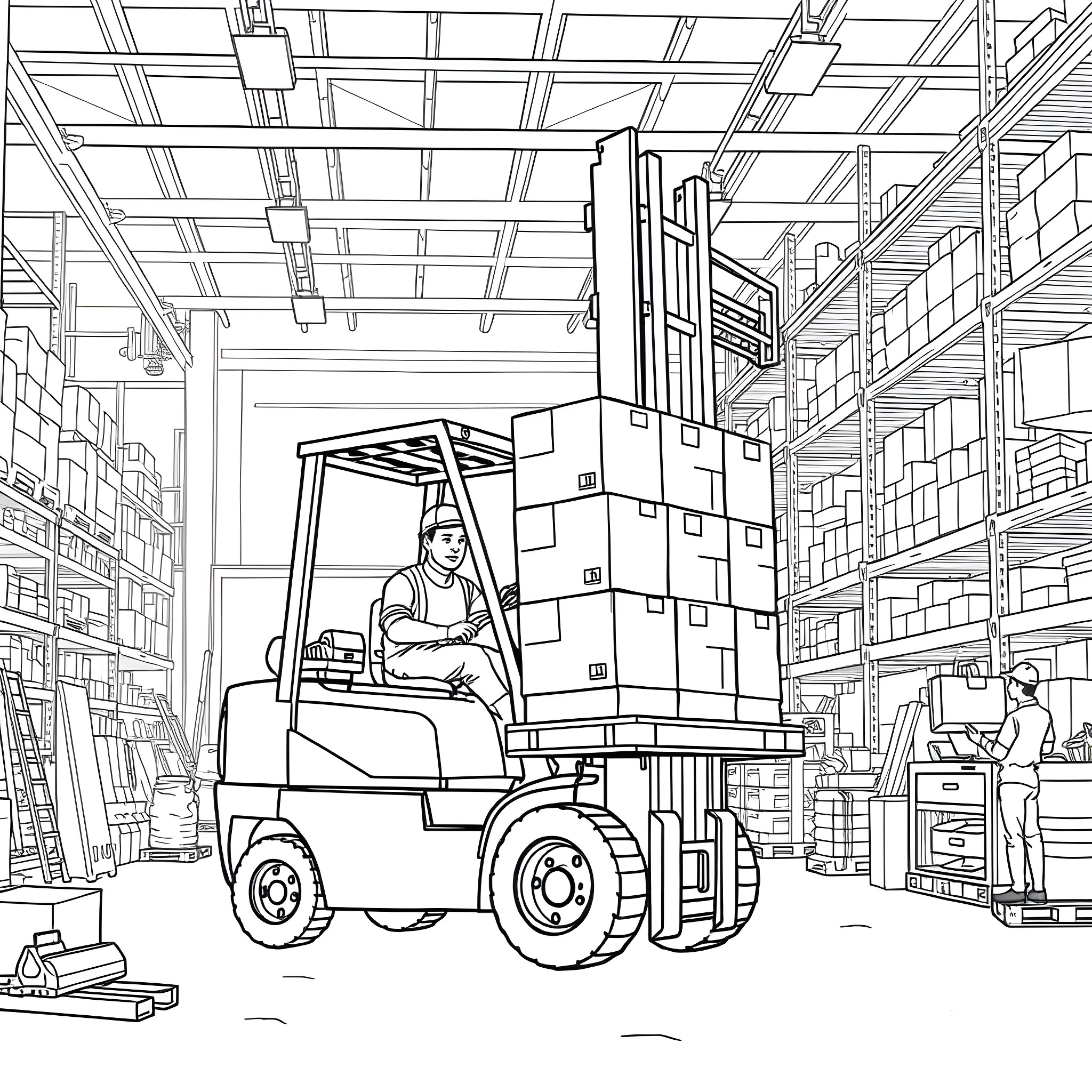 13 Best Fork Lift Coloring Pages (Free Printable PDFs)