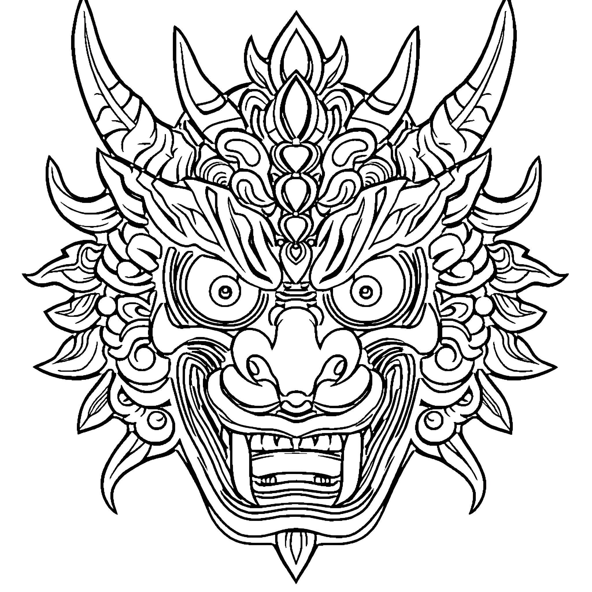 1 Best Oni Mask Coloring Pages (Free Printable PDFs)