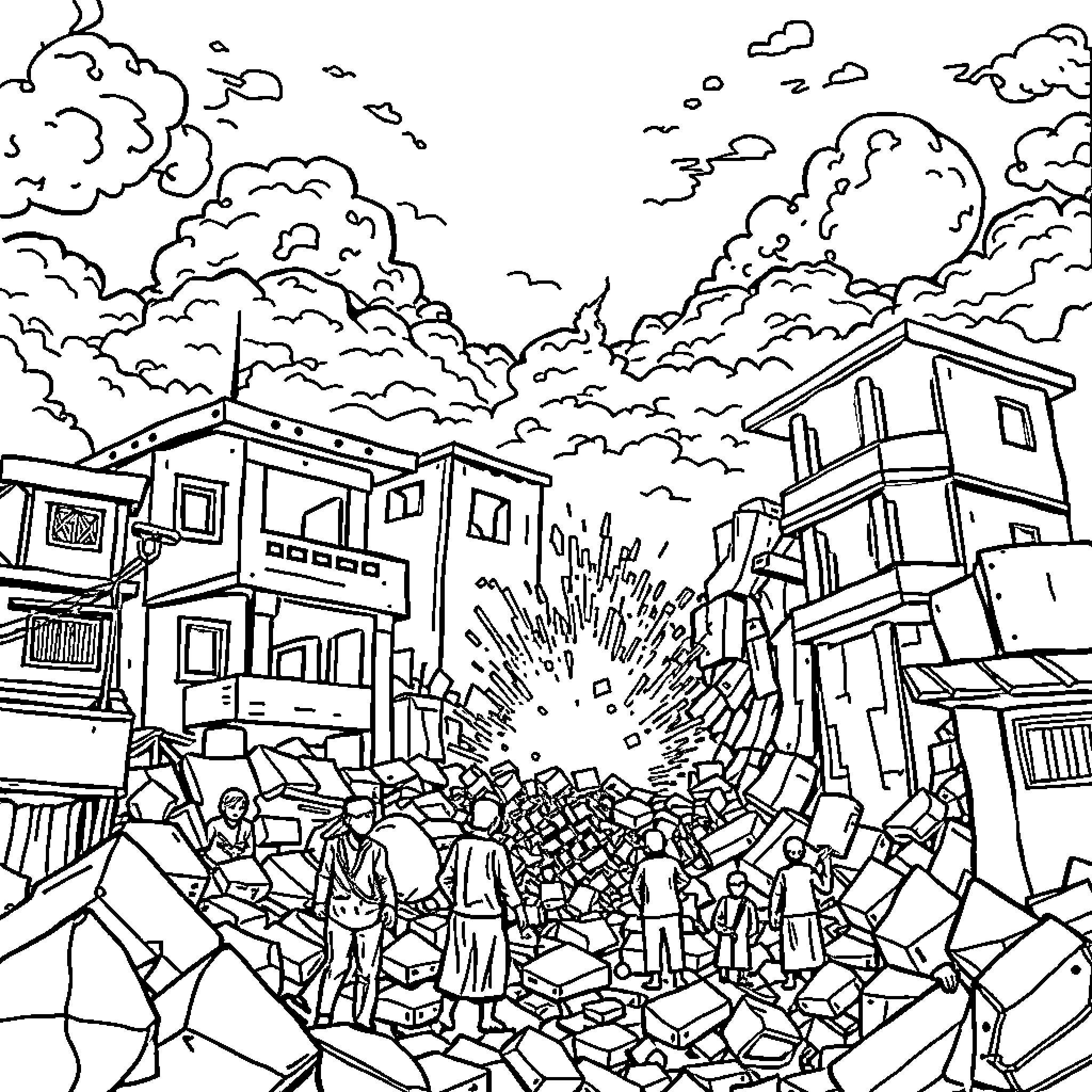 Best Earthquake Coloring Pages (Free Printable PDF)