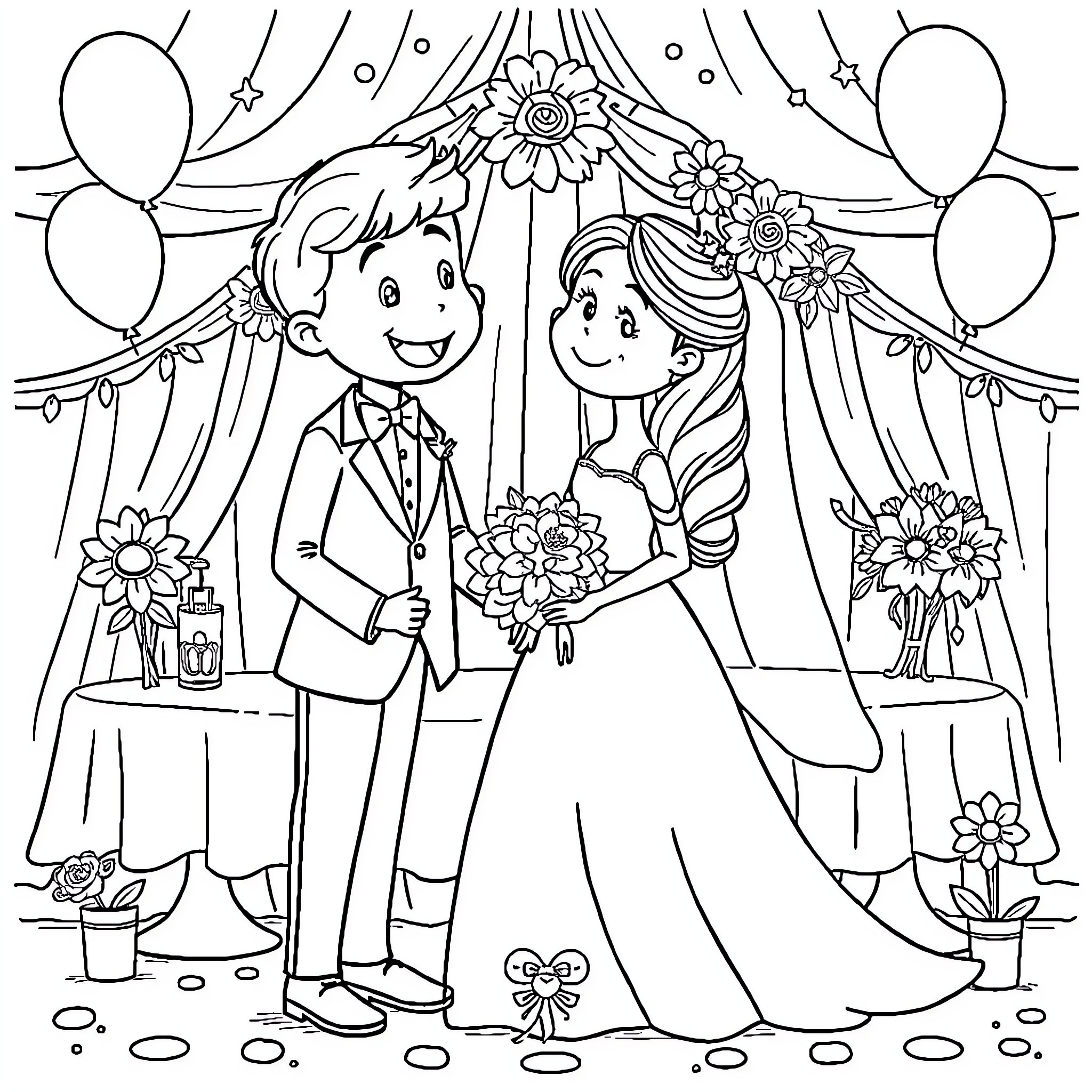Best Wedding Coloring Pages (Free Printable PDF)