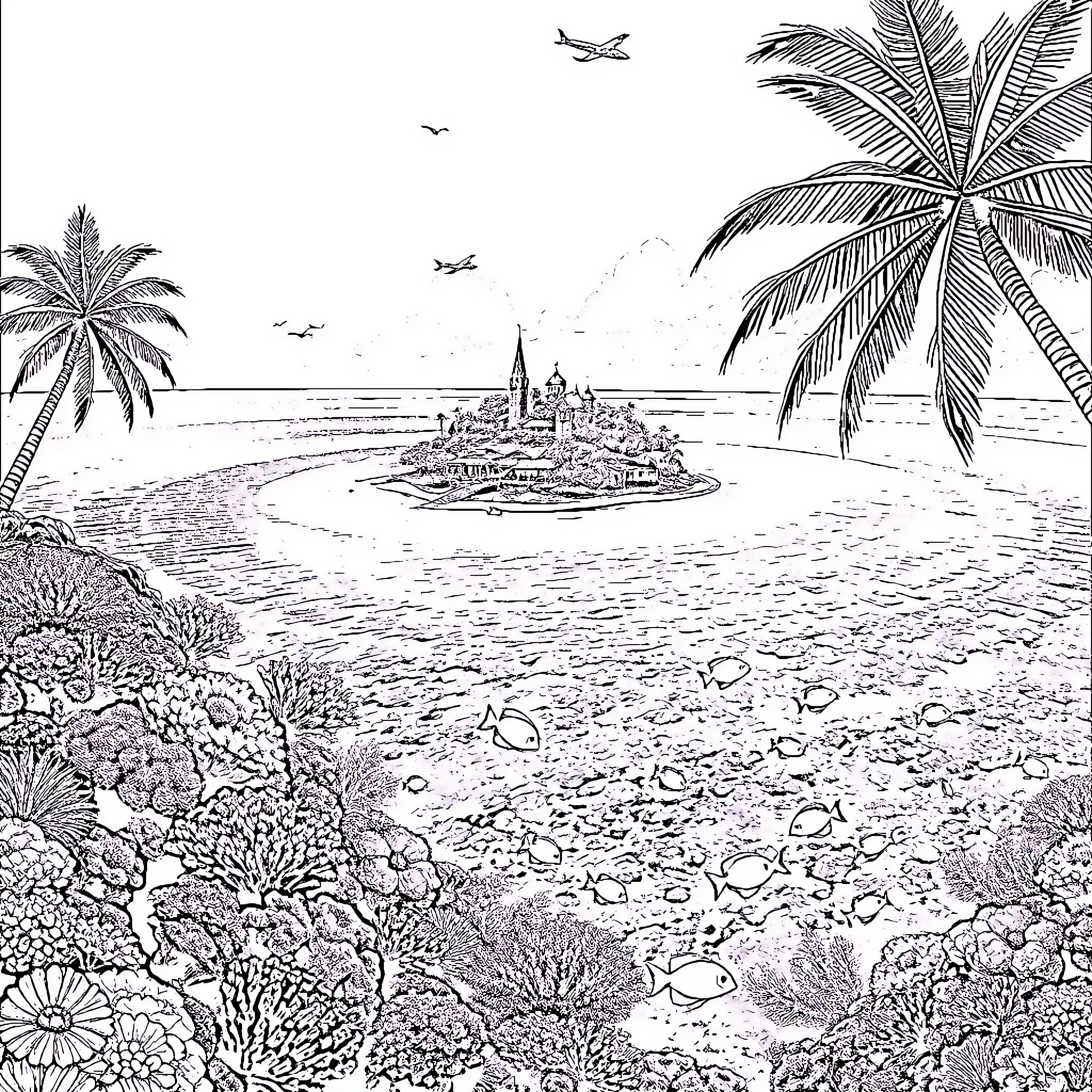 Best Island Coloring Pages (Free Printable PDF)