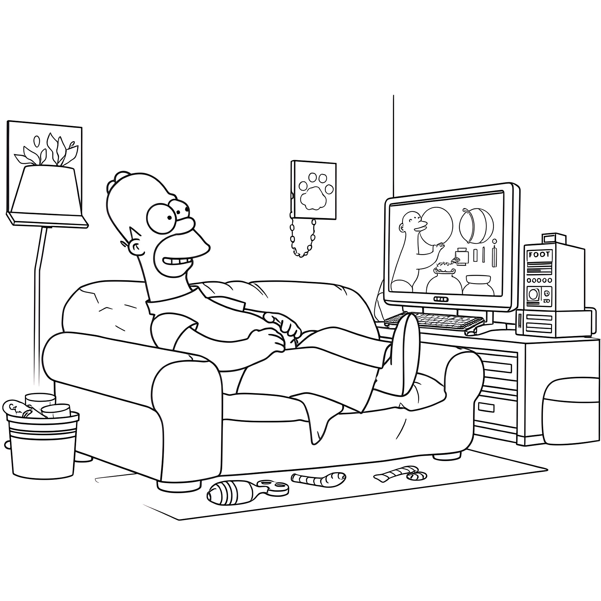 112 Best Homer Simpson Coloring Pages (Free Printable PDFs)